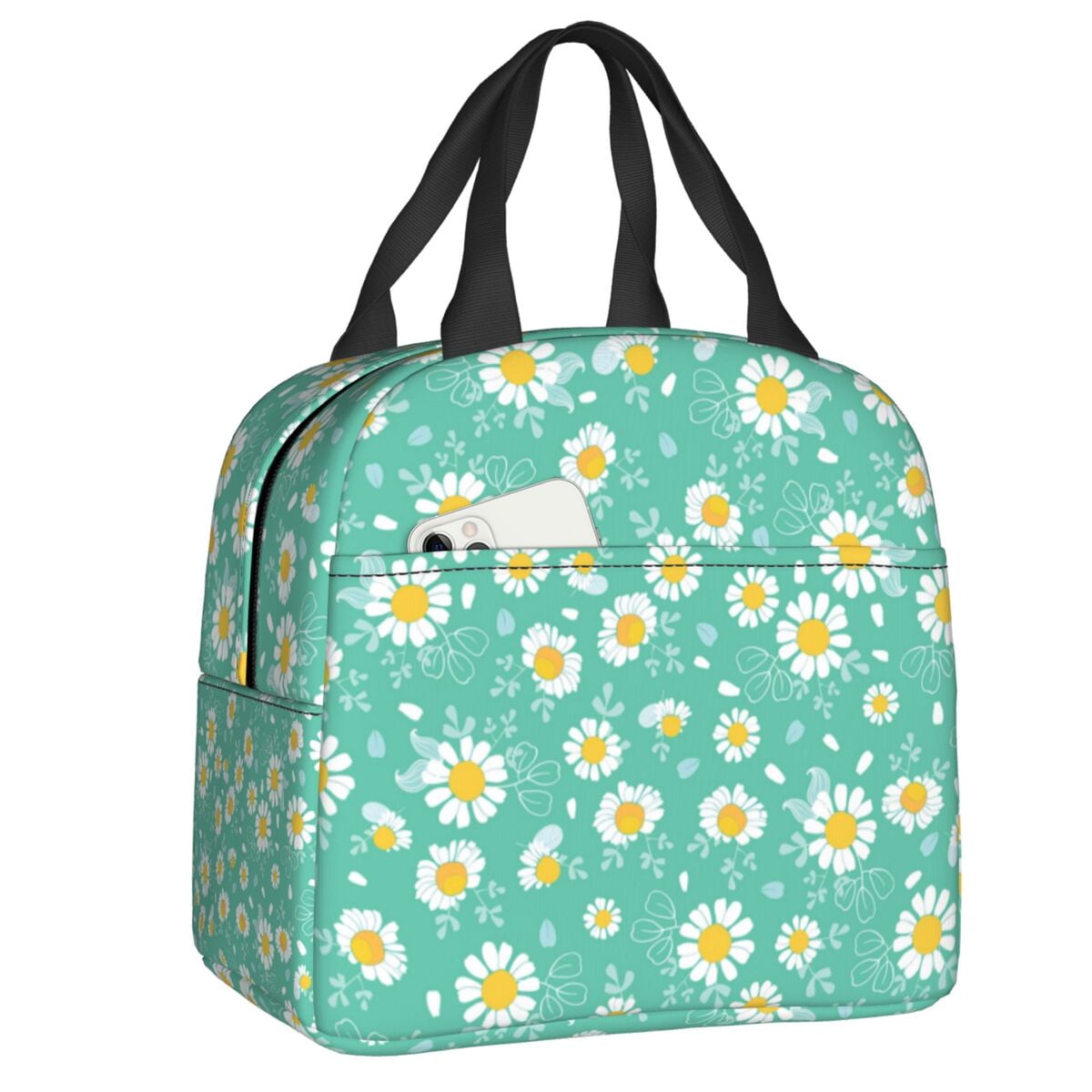 Daisy Flower Lunch Bag Women Daisies Floral Resuable Cooler Thermal ...