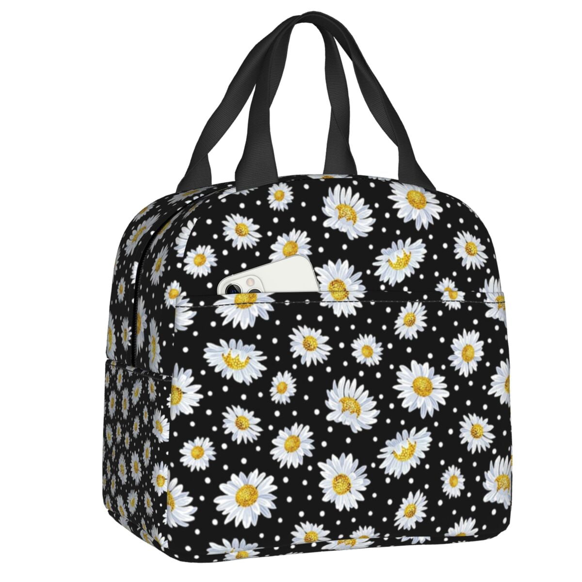 Daisy Flower Lunch Bag Women Daisies Floral Resuable Cooler Thermal ...