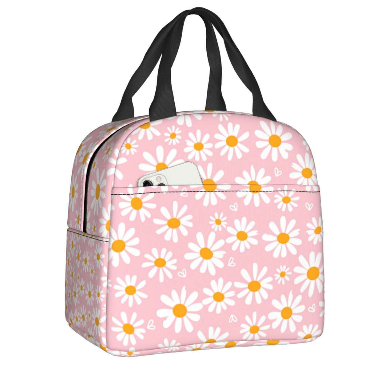 Daisy Flower Lunch Bag Women Daisies Floral Resuable Cooler Thermal ...