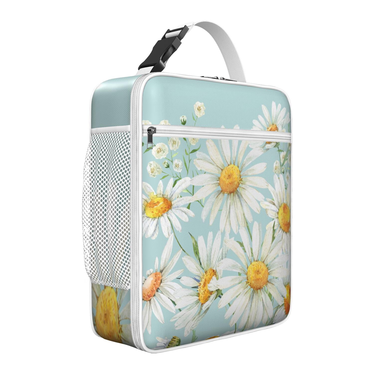 Daisy Flower Lunch Bag for Women, Insulated Lunch Box Tote with ...