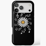 Daisy Flower Music Notes Treble Clef iPhone Case 17 11 12 13 14 15 16 ...
