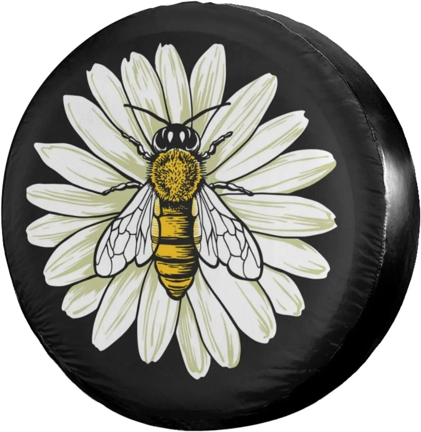 Daisy Flower Spare Tire Cover Waterproof Dust Proof Uv Sun Wheel Tire