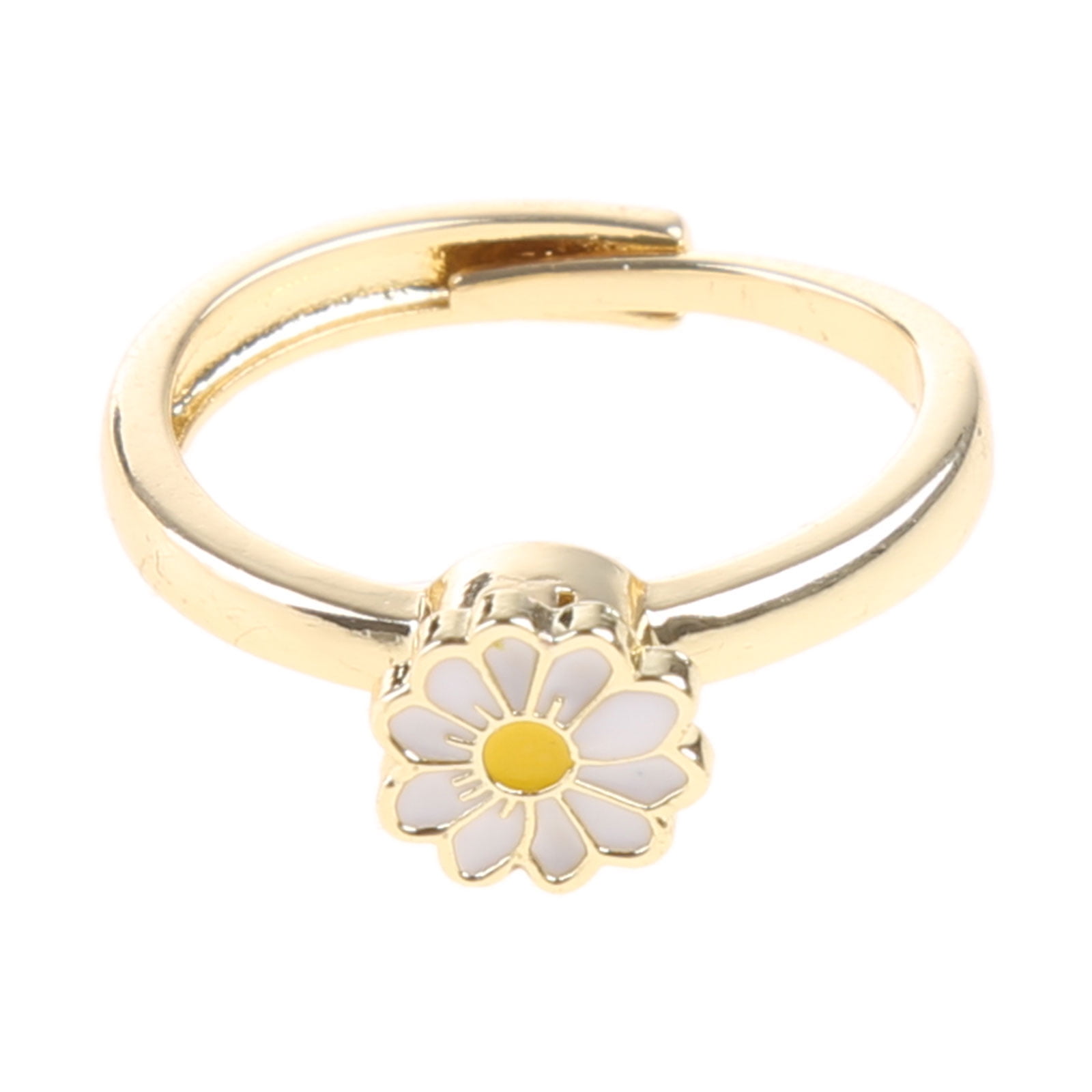 Daisy Flower Spinner Rings Adjustable Open Stress Relief Stackable for ...