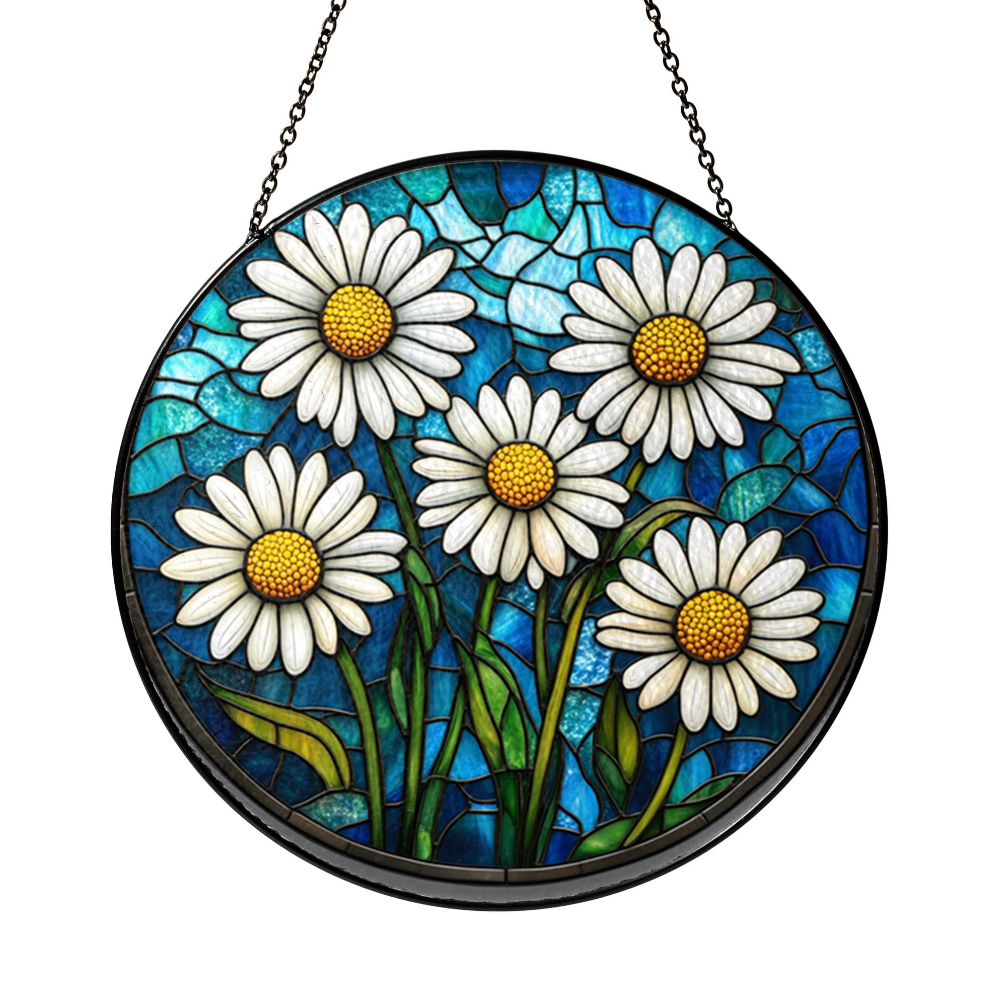 Daisy Flower Stained Glass Suncatcher Window Decor Floral Nature ...