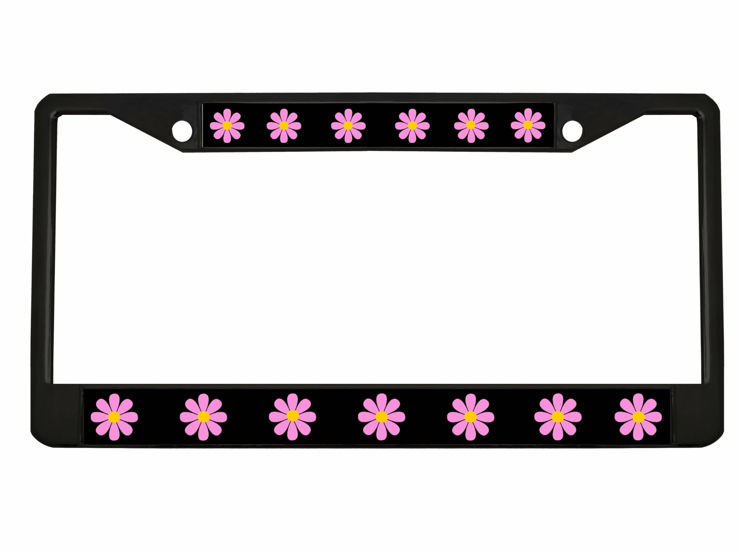 Daisy Flower Style Metal License Plate Frame Personalized/Car ...
