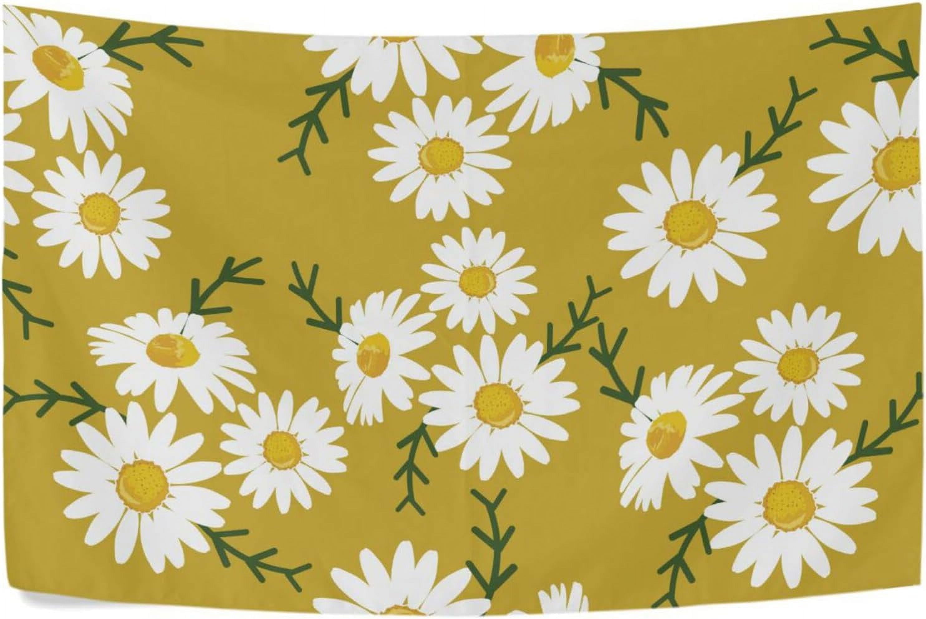 Daisy Flower Tapestry Aesthetic Tapestry Wall Hanging 90" x 60" Inches ...