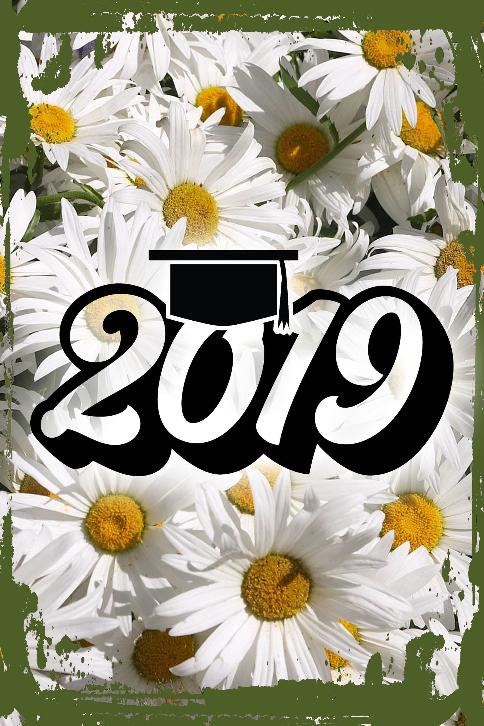 Daisy Flower Wall Art 2019 classic cap & gown class of high school ...