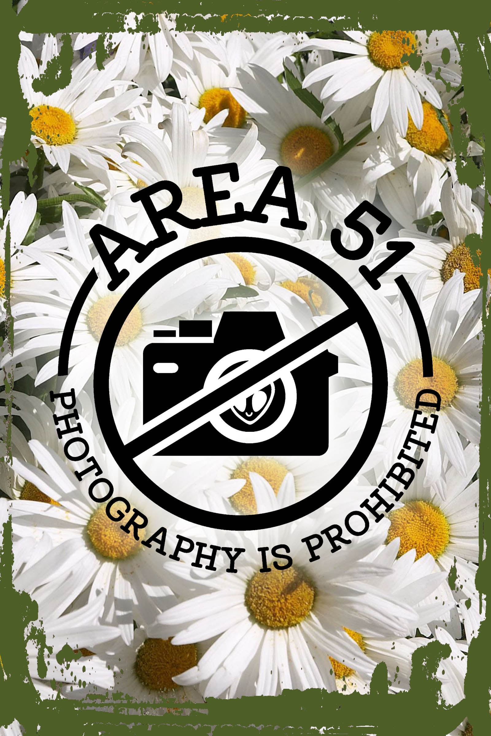 Daisy Flower Wall Art Area 51 photography is prohibited no cameras ...