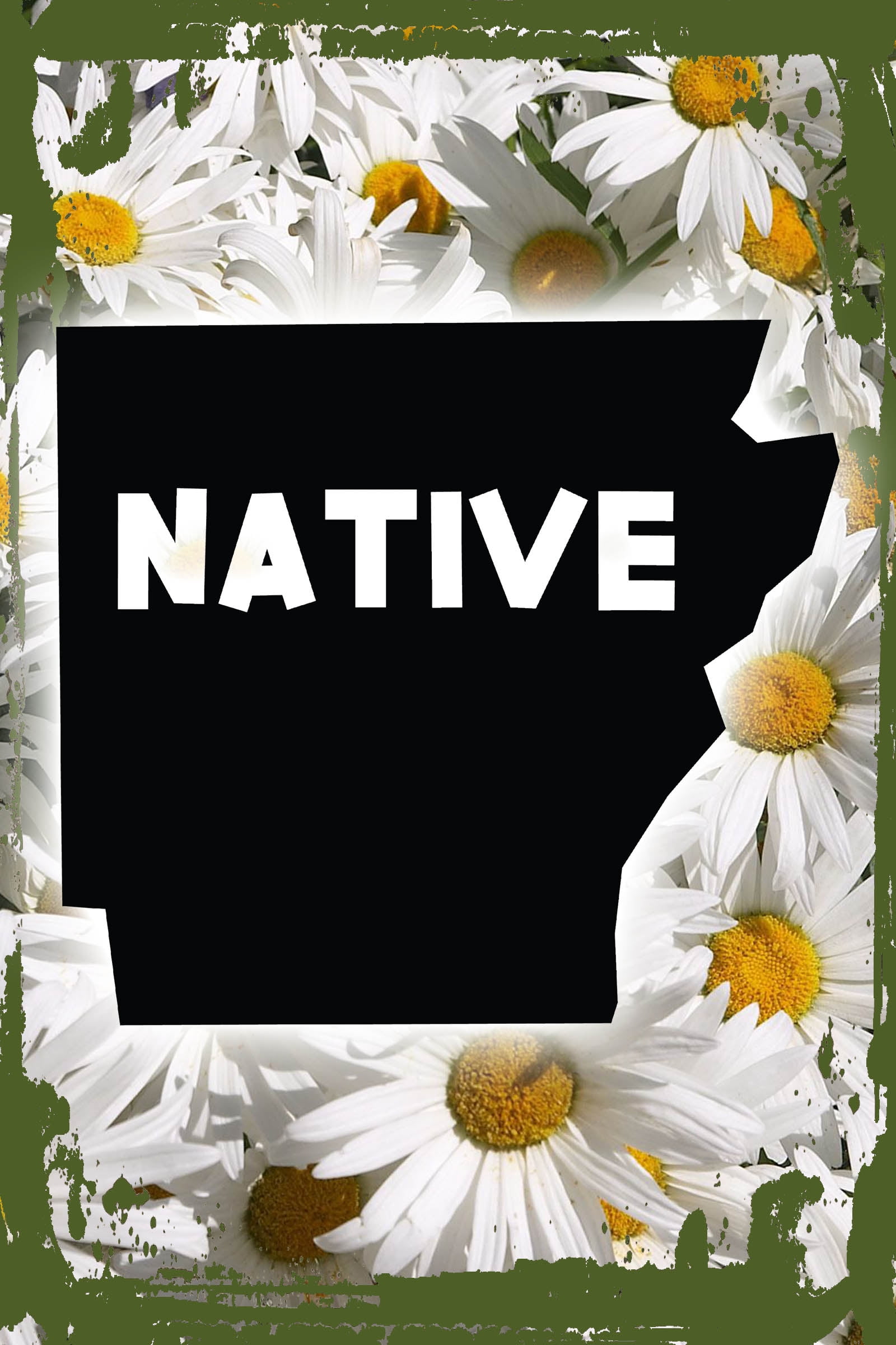 Daisy Flower Wall Art Arkansas native caps state home united states map ...