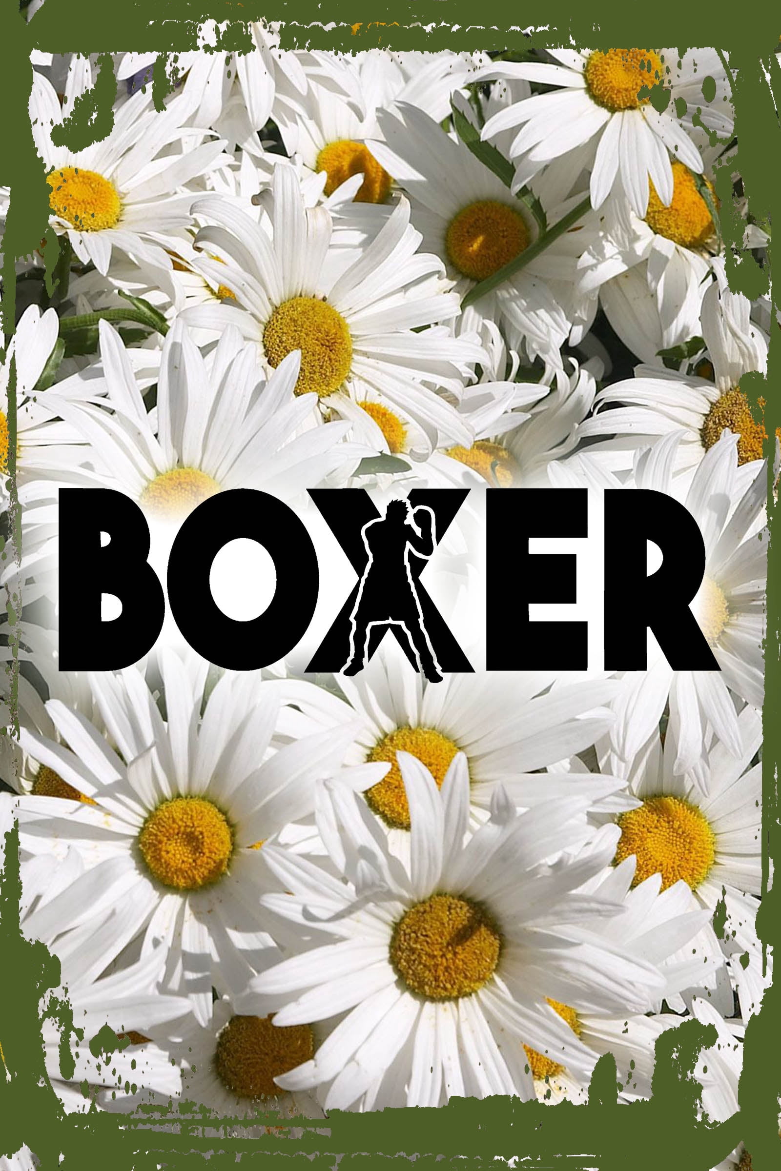Daisy Flower Wall Art Boxer silhouette caps gloves combat sport ring ...