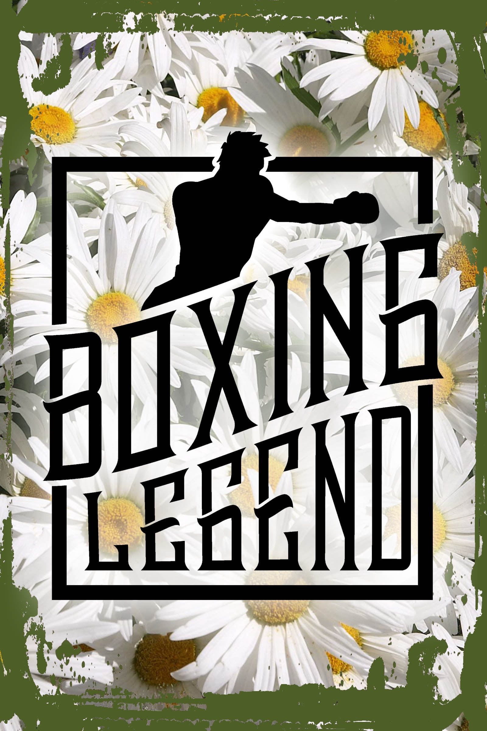 Daisy Flower Wall Art Boxing legend silhouette fancy square combat ...