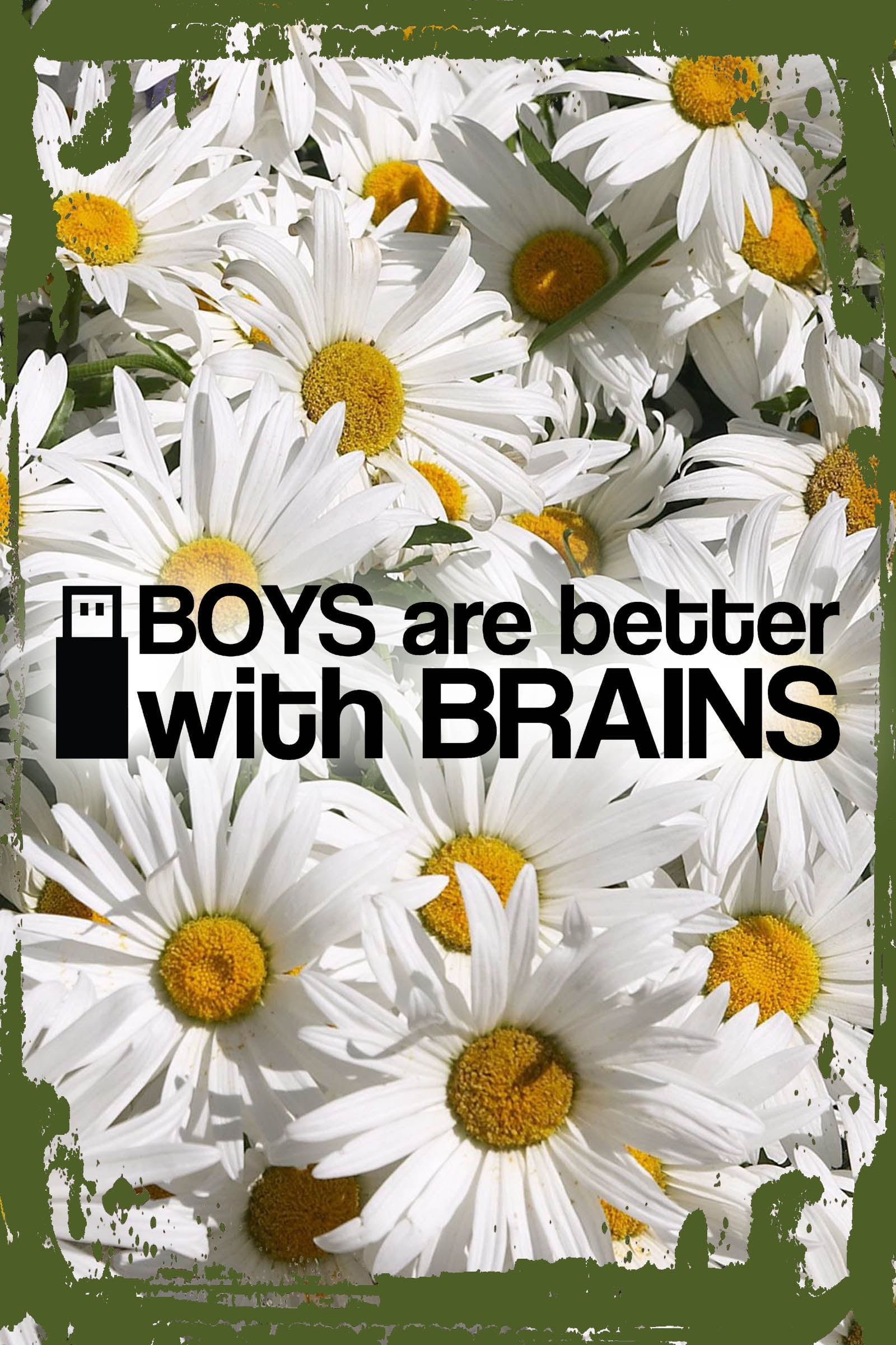 Daisy Flower Wall Art Boys are better with brains usb flashdrive funny ...