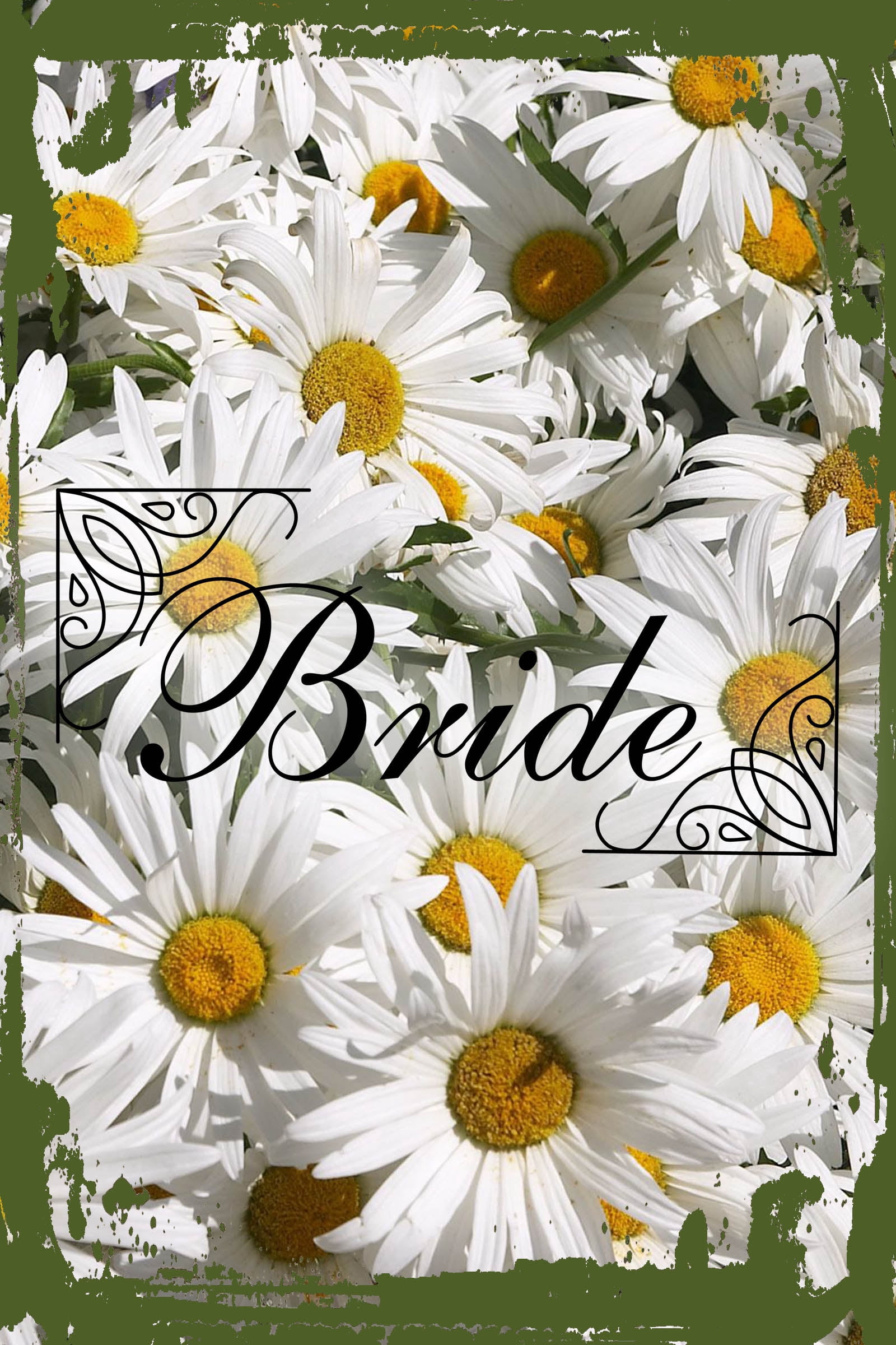 Daisy Flower Wall Art Bride Wedding Celebration Marriage Wife Husband ...