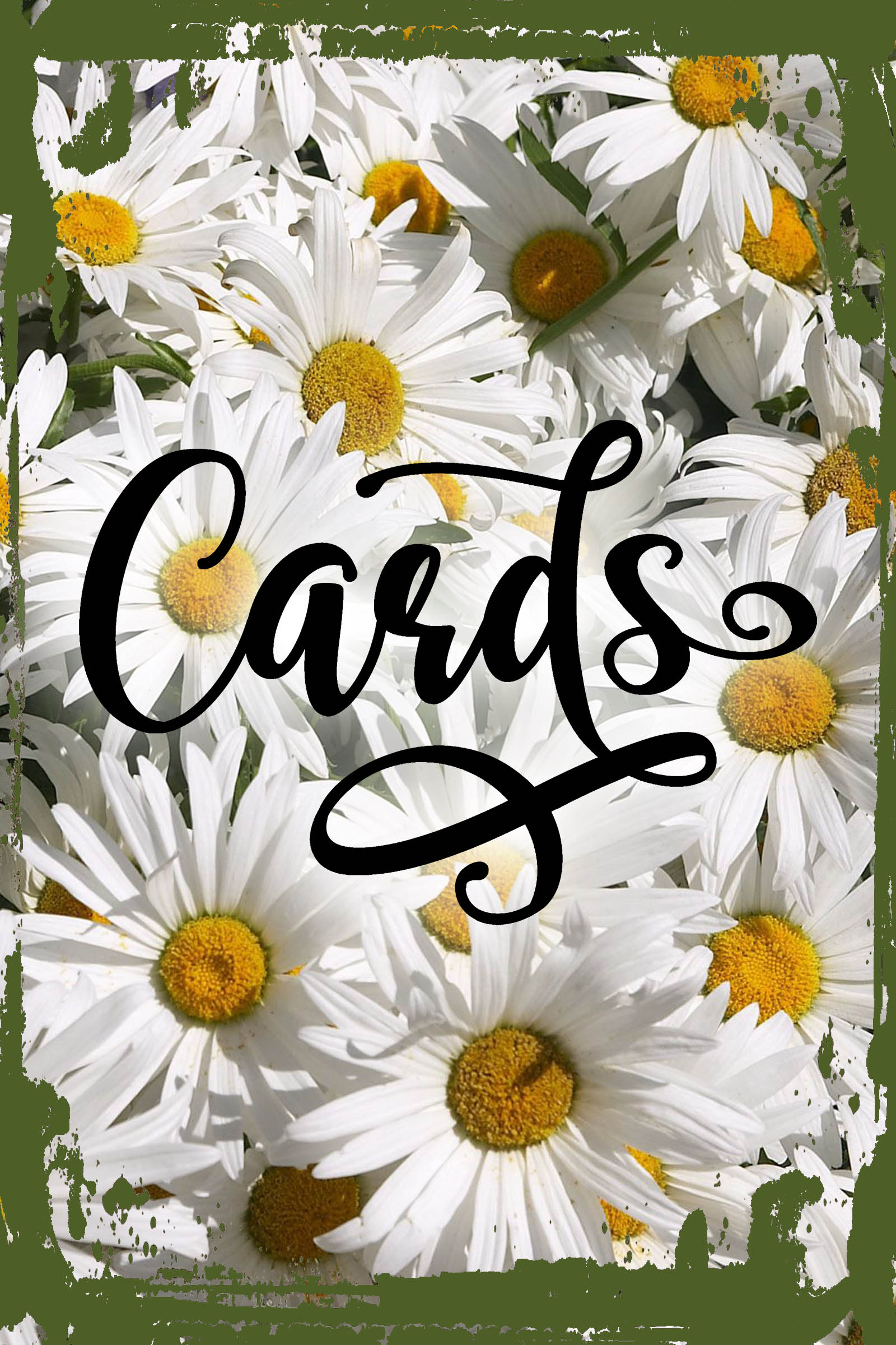 Daisy Flower Wall Art Cards cursive collect wedding marriage love best ...
