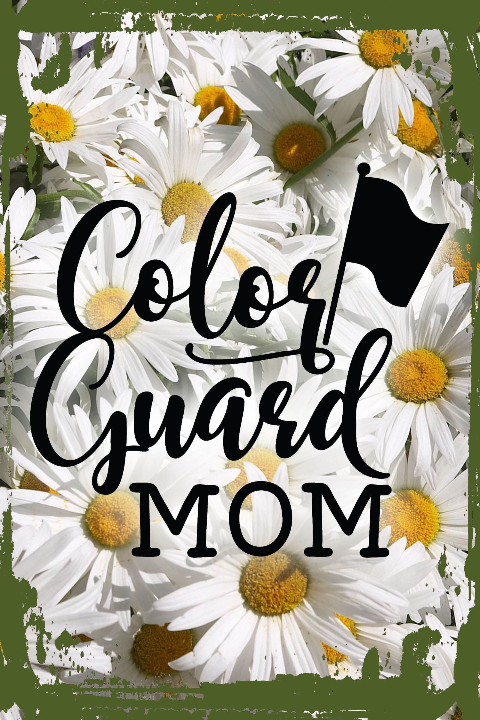 Daisy Flower Wall Art Color guard mom proud flag parade marching band ...