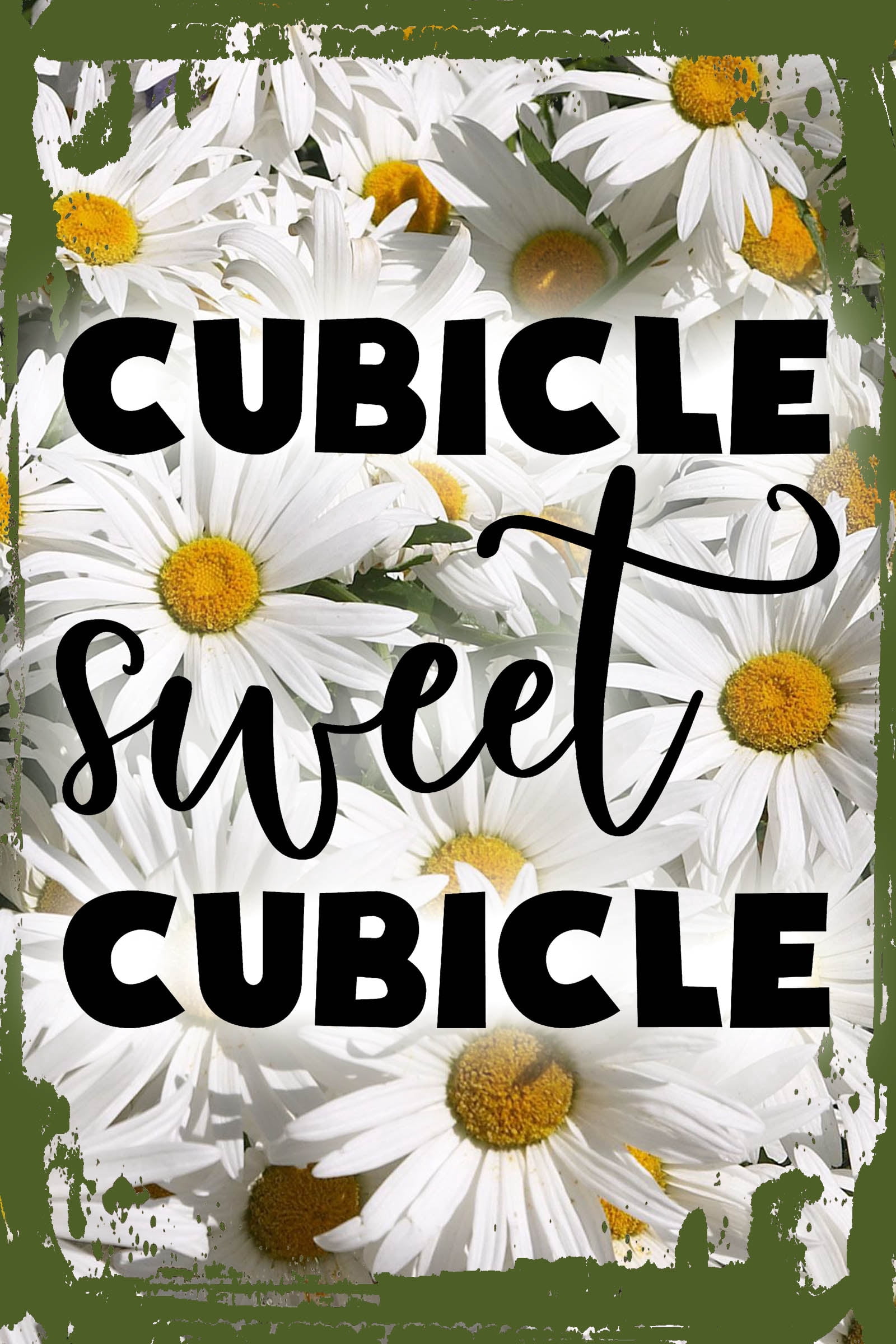 Daisy Flower Wall Art Cubicle sweet cubicle funny work working office ...