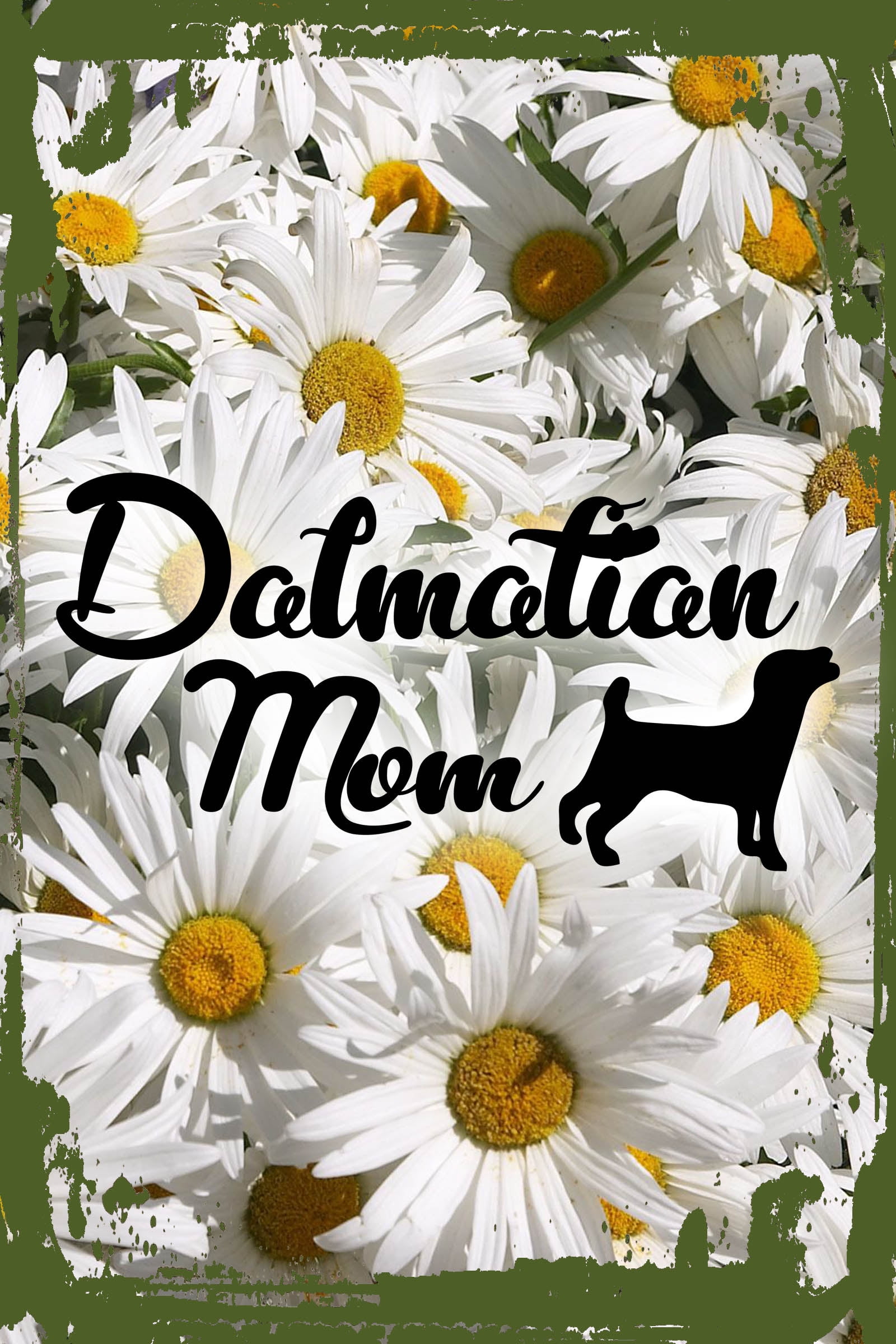 Daisy Flower Wall Art Dalmation Mom Dog Puppy Pet Spots Animal Hanging ...