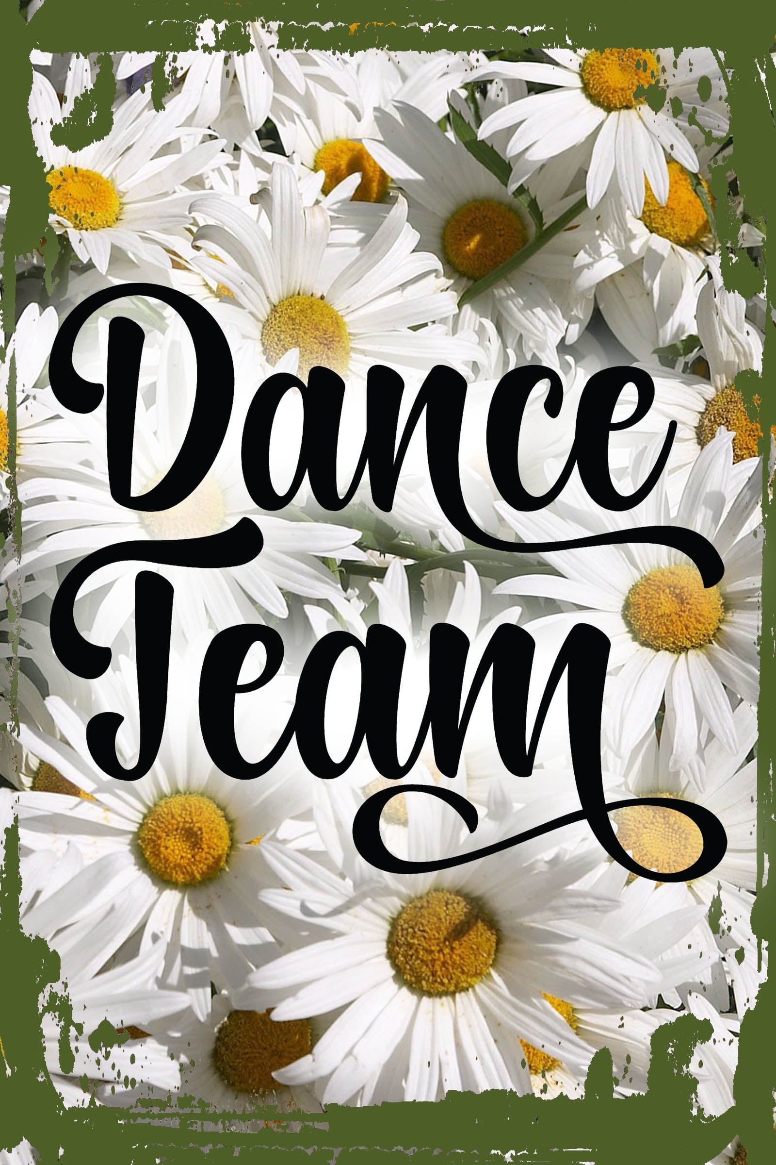 Daisy Flower Wall Art Dance team cursive dancer dancing performance ...