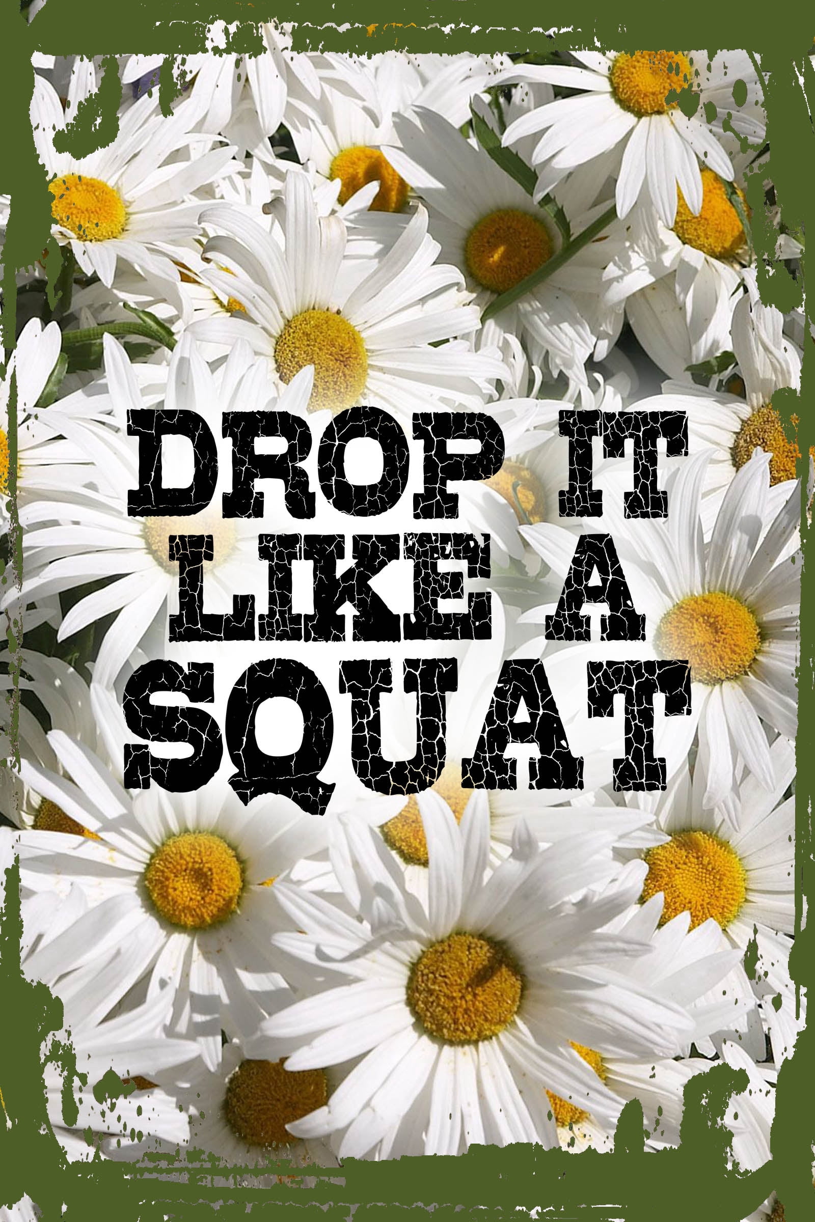 Daisy Flower Wall Art Drop It Like a Squat Funny Parody Lyrics for ...