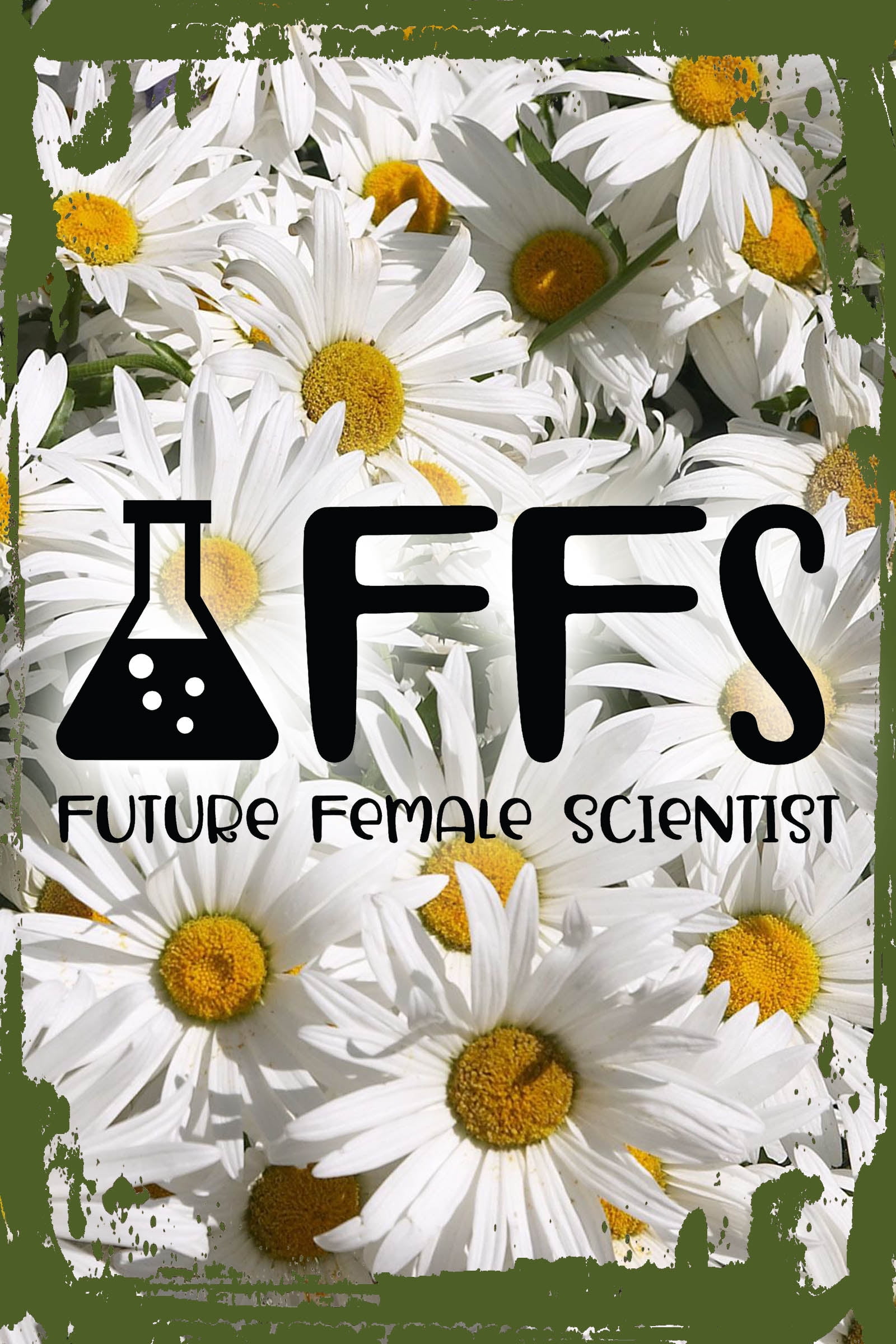 Daisy Flower Wall Art FFS future female scientist beaker science girl ...