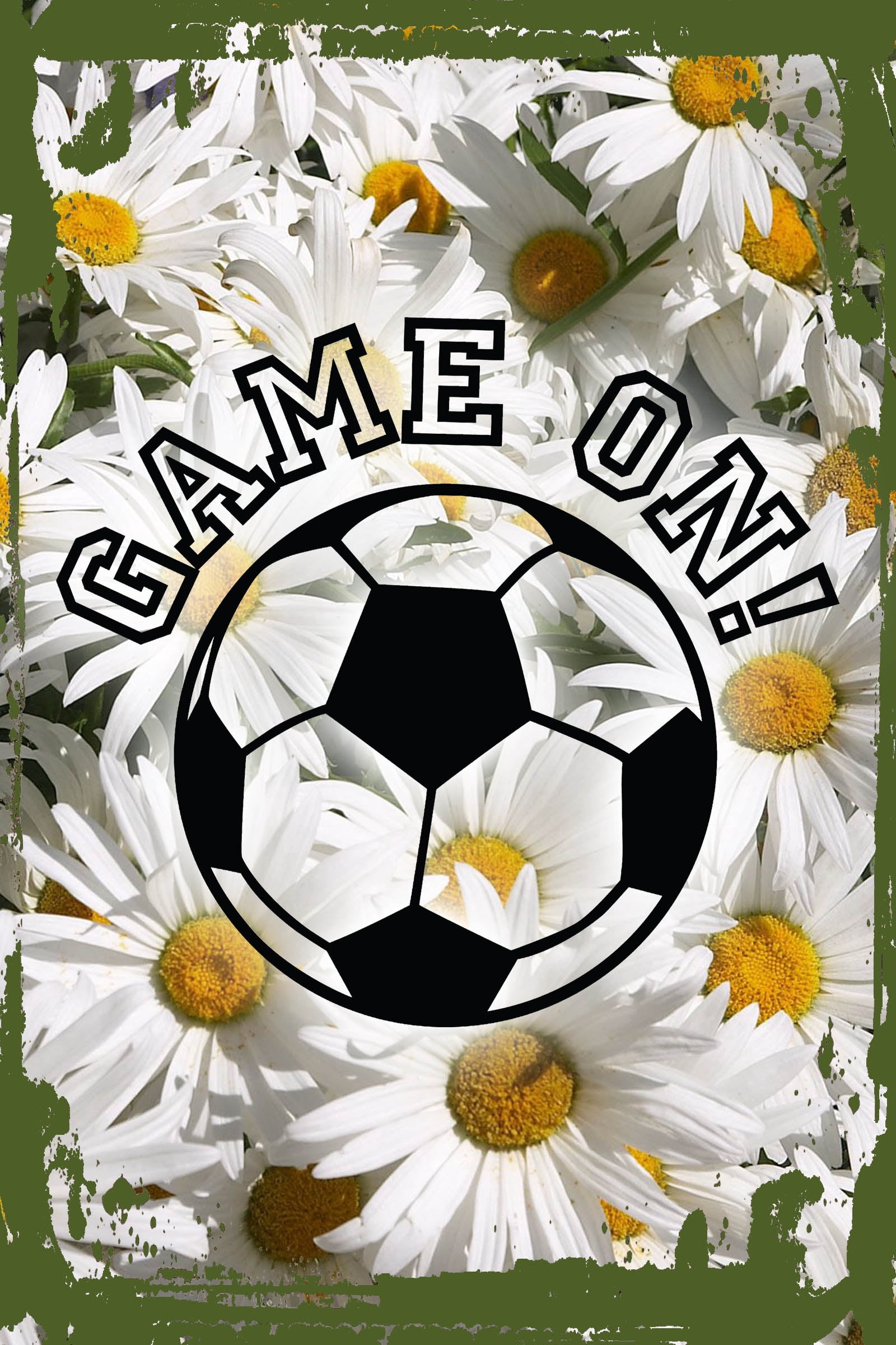 Daisy Flower Wall Art Game on! varsity soccer ball team sports play ...