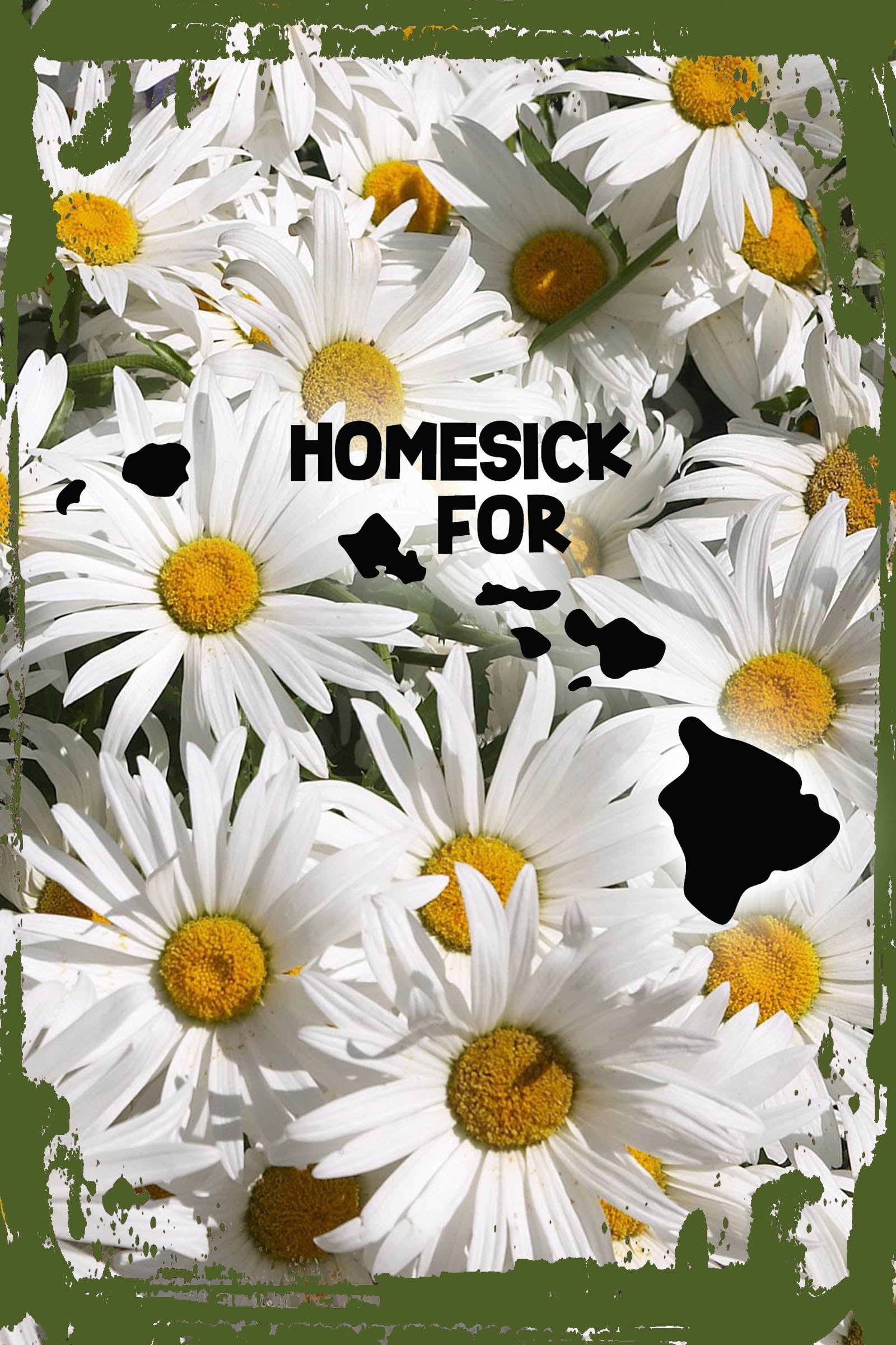 Daisy Flower Wall Art Homesick for Hawaii hometown home native state ...