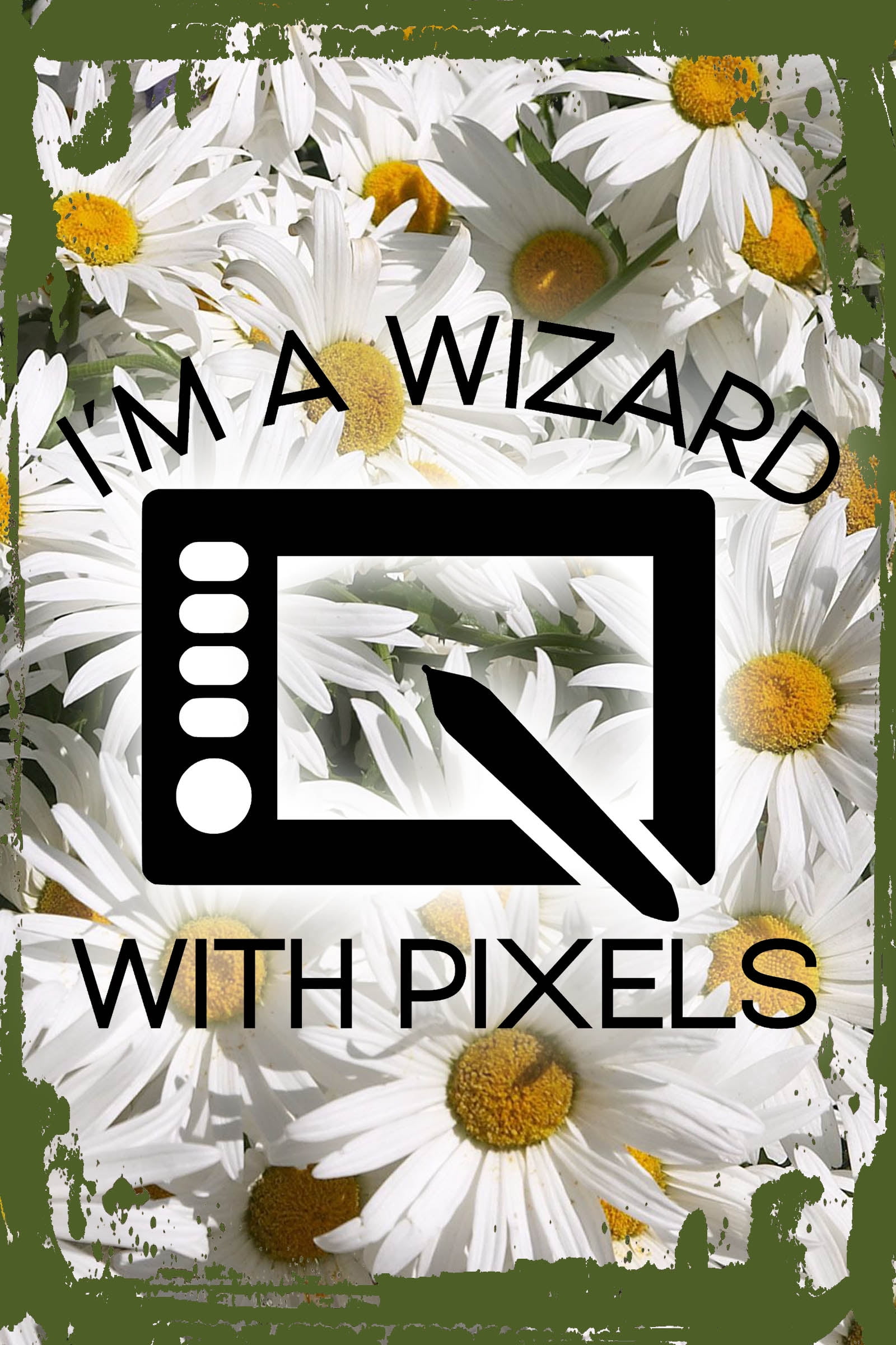 Daisy Flower Wall Art Im a wizard with pixels digital artist ipad ...