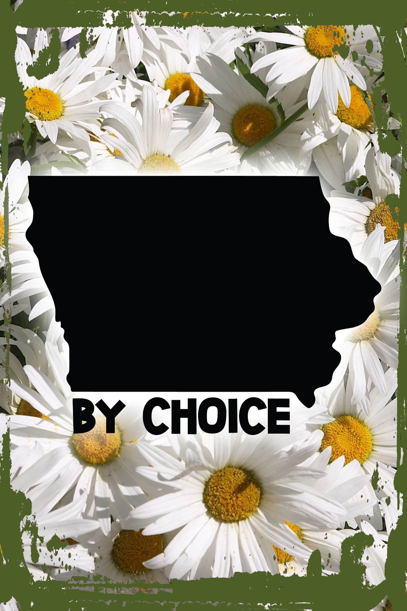 Daisy Flower Wall Art Iowa by choice state map home hometown Hanging ...