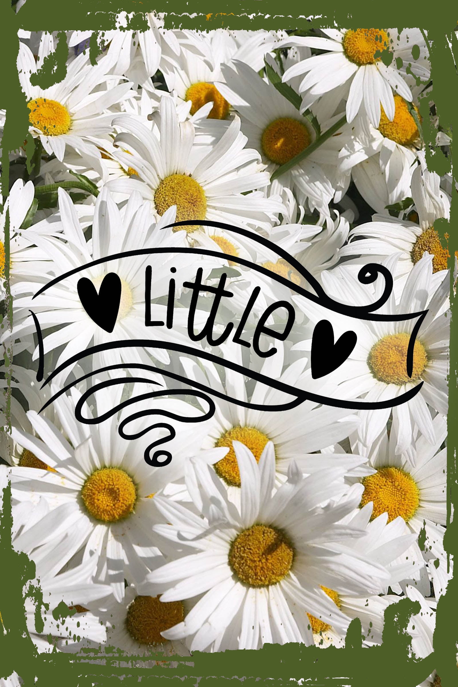 Daisy Flower Wall Art Little banner sister brother sibling family ...