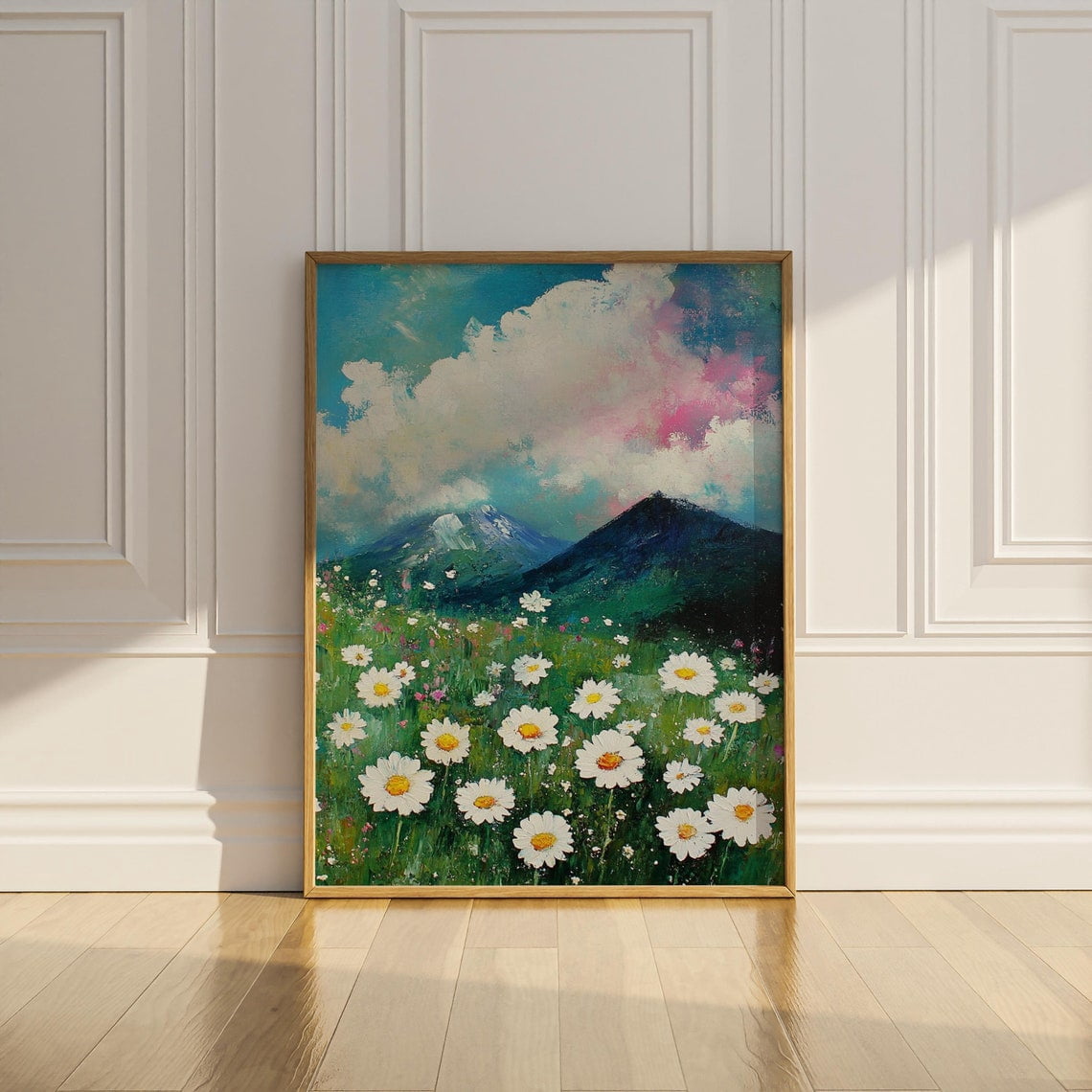 Daisy Flower Wall Art Print, Vintage Birth Flower Decor - Walmart.com