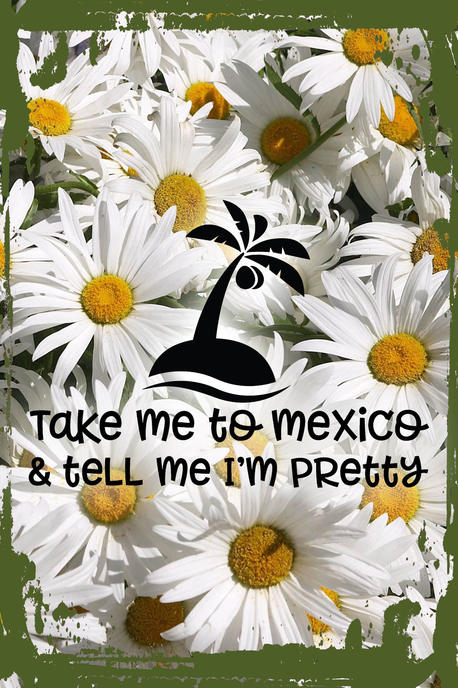 Daisy Flower Wall Art Take me to Mexico and tell me im pretty funny ...