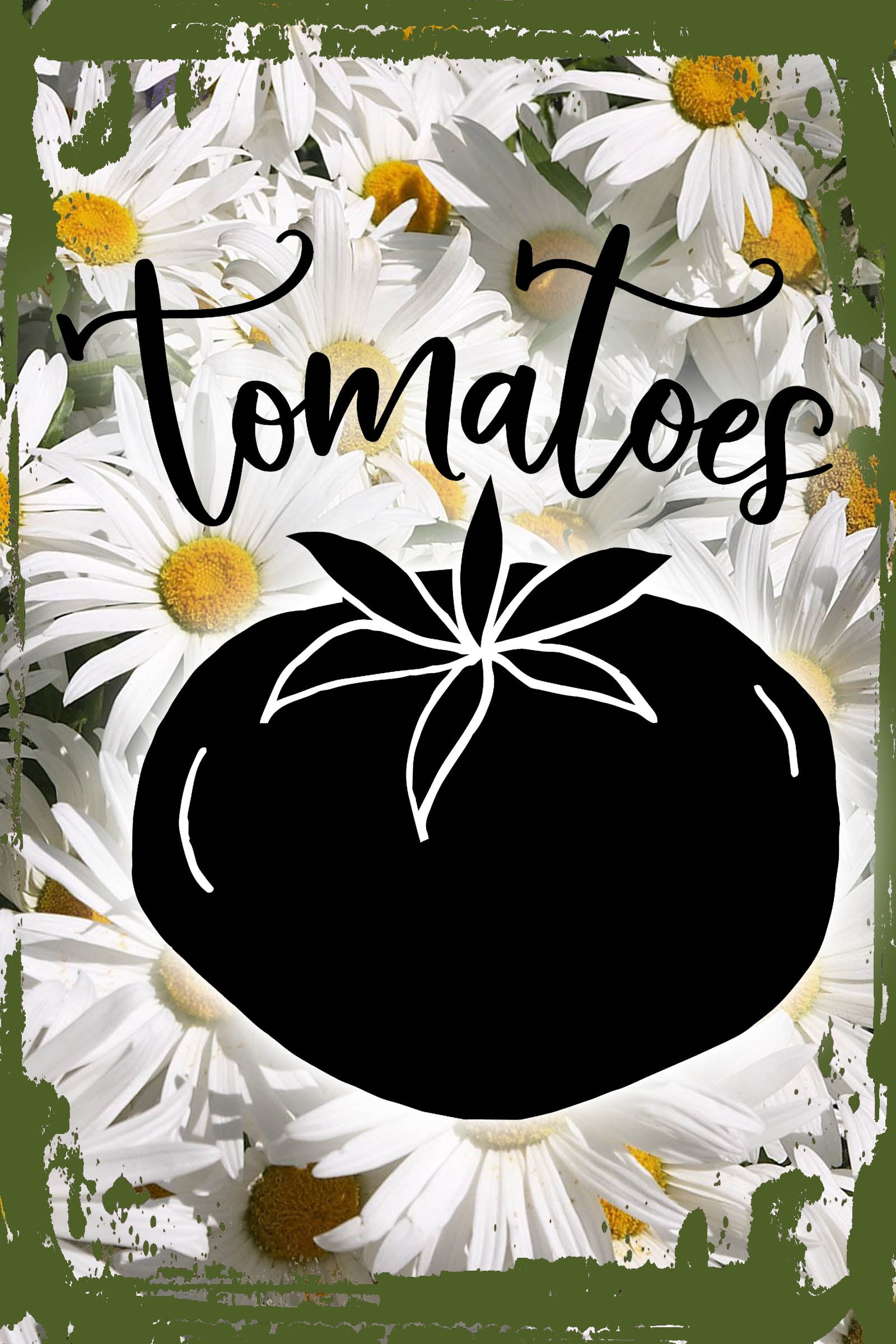 Daisy Flower Wall Art Tomatoes sign tomato fruit & vegetables gardening ...