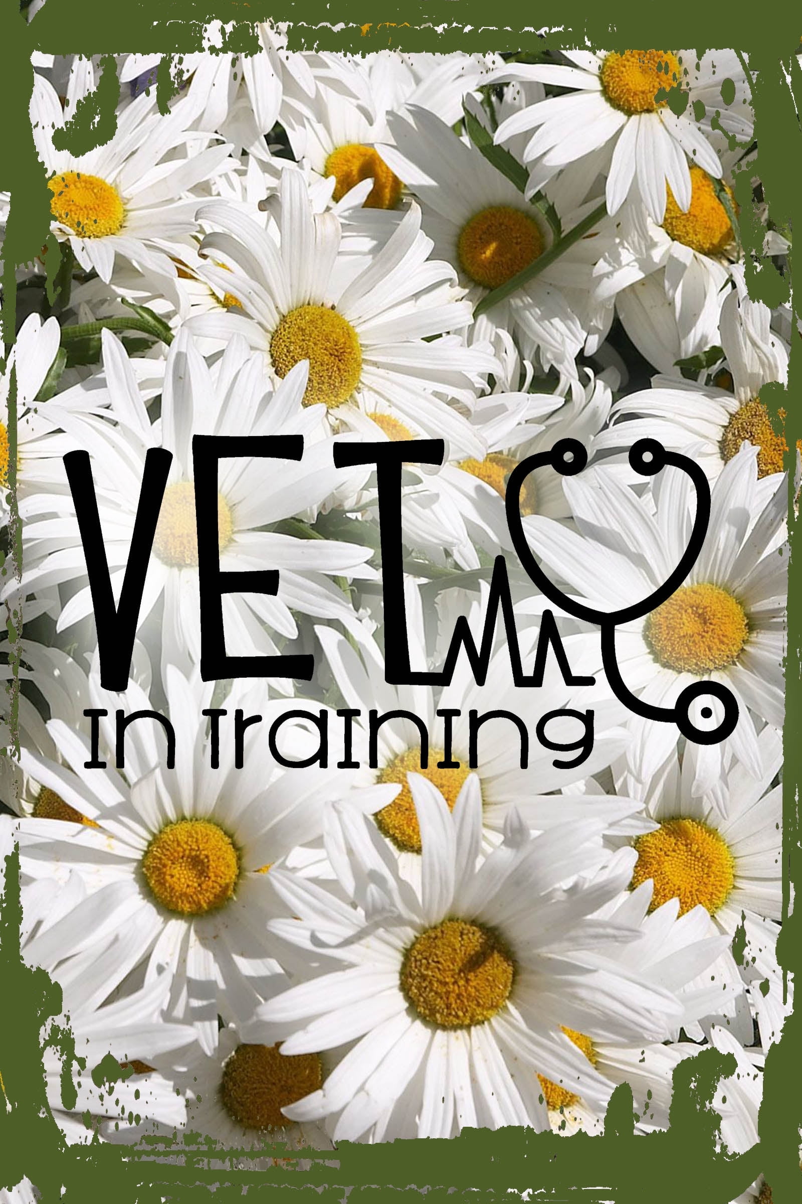 Daisy Flower Wall Art Vet in training veterinarian stethoscope animals ...