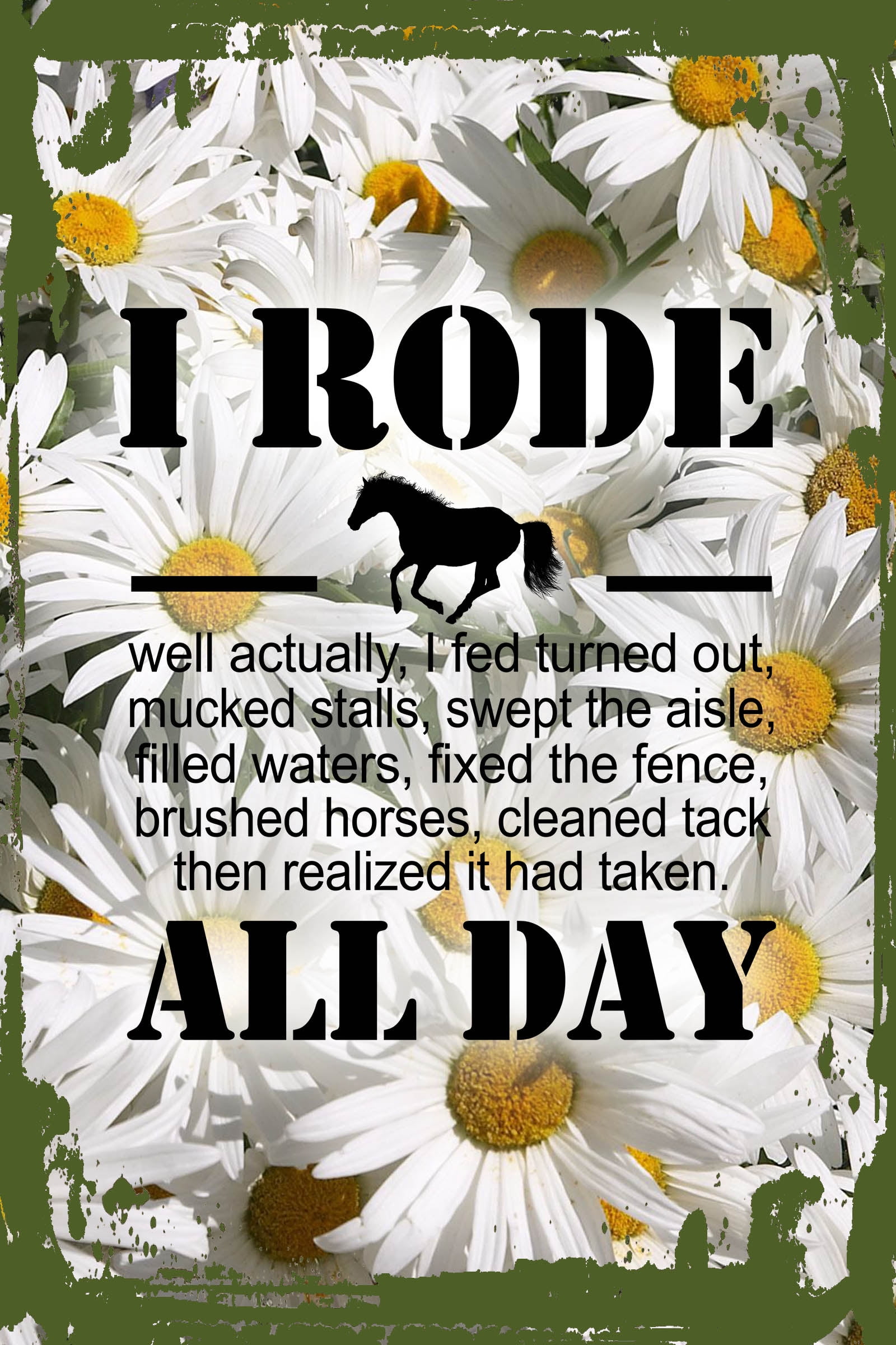 Daisy Flower Wall Art What I Rode All Day Actually Means Funny ...