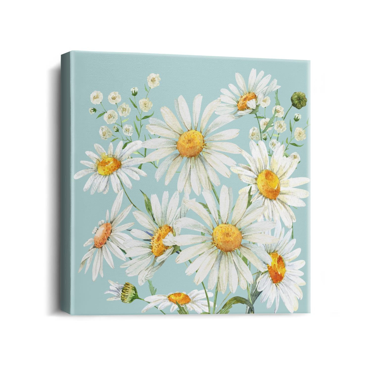 Daisy Flower Watercolor Wart Art,Inspiration Art Print with Frame,Art ...