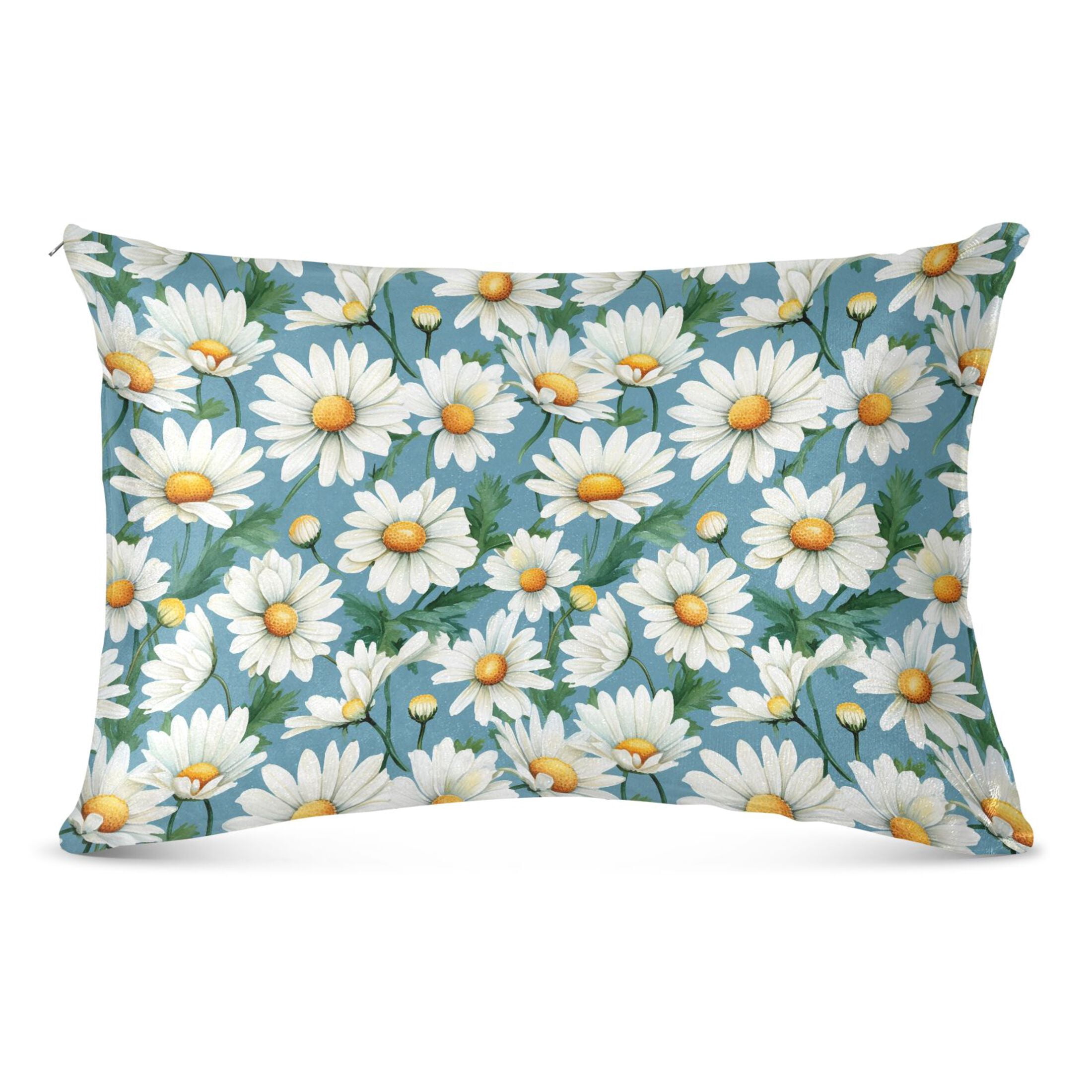 Daisy Flower and Bud Plush Pillow Cases Queen Size Ultra Soft Warm ...