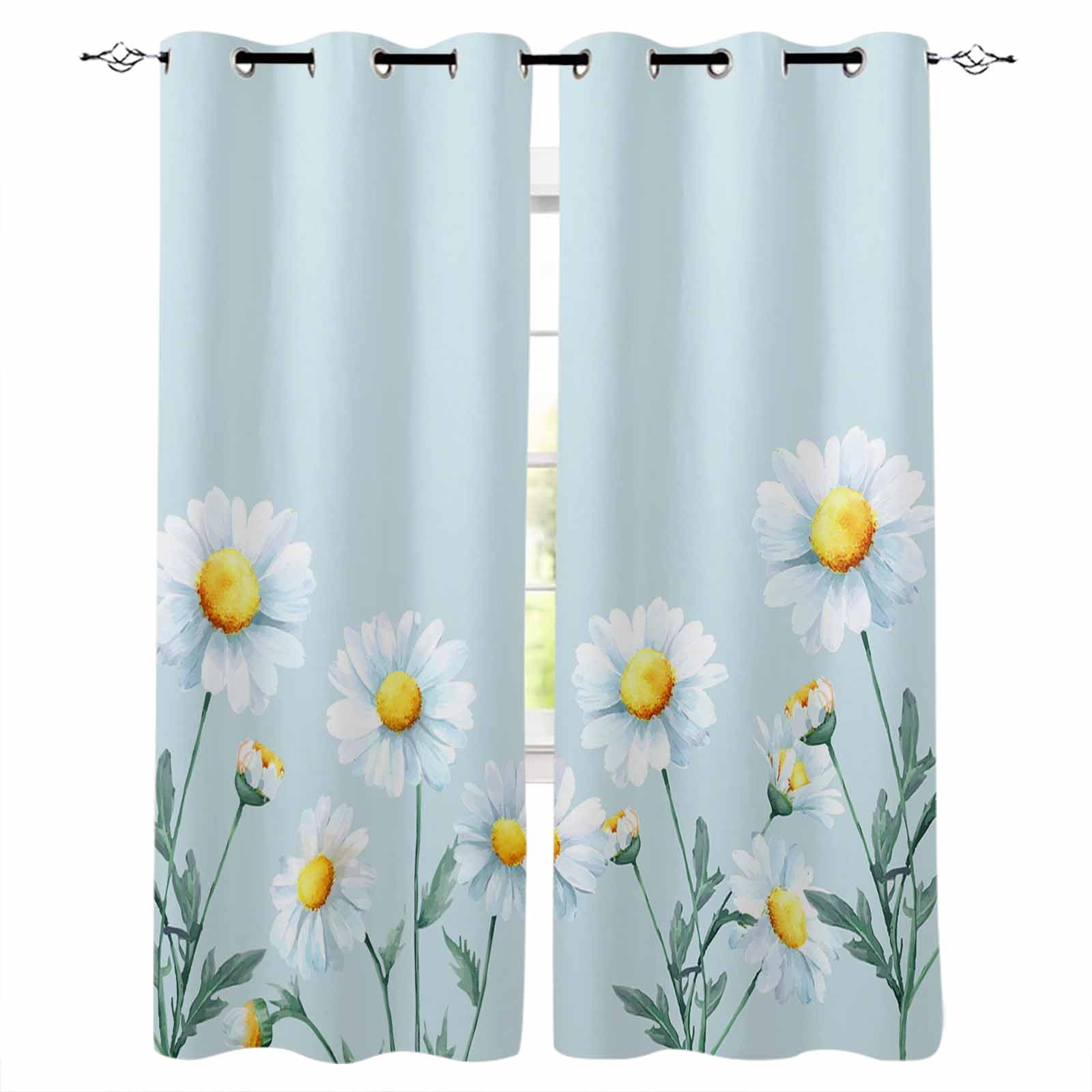 Daisy Flowers Blackout Curtains for Bedroom/Living Room, Thermal ...