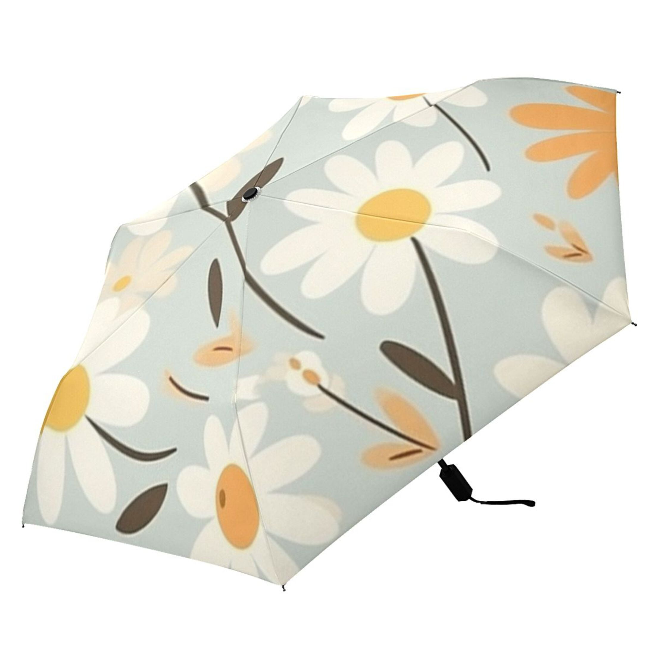 Daisy Flowers Pocket-Sized Compact Folding Umbrella for Travel ...