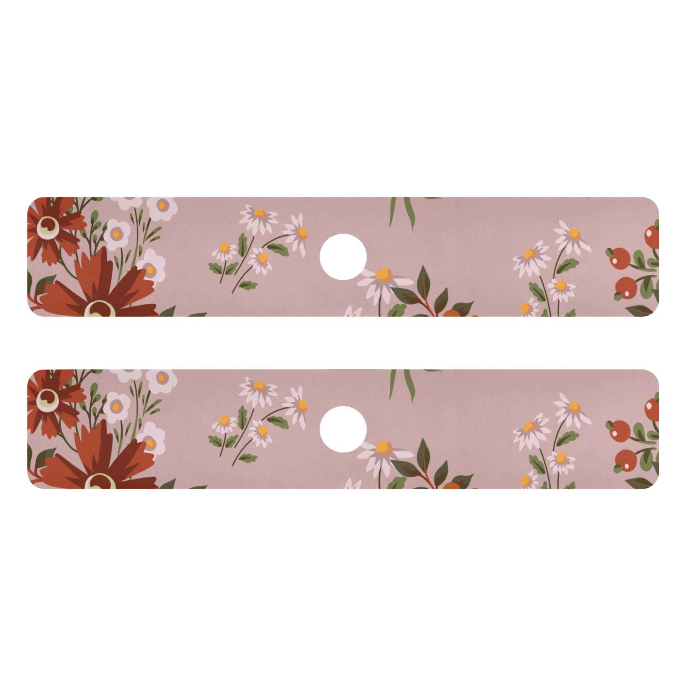 Daisy Flowers Floral 2 PCs Sink Splash Guard Set Kitchen Faucet Drying ...