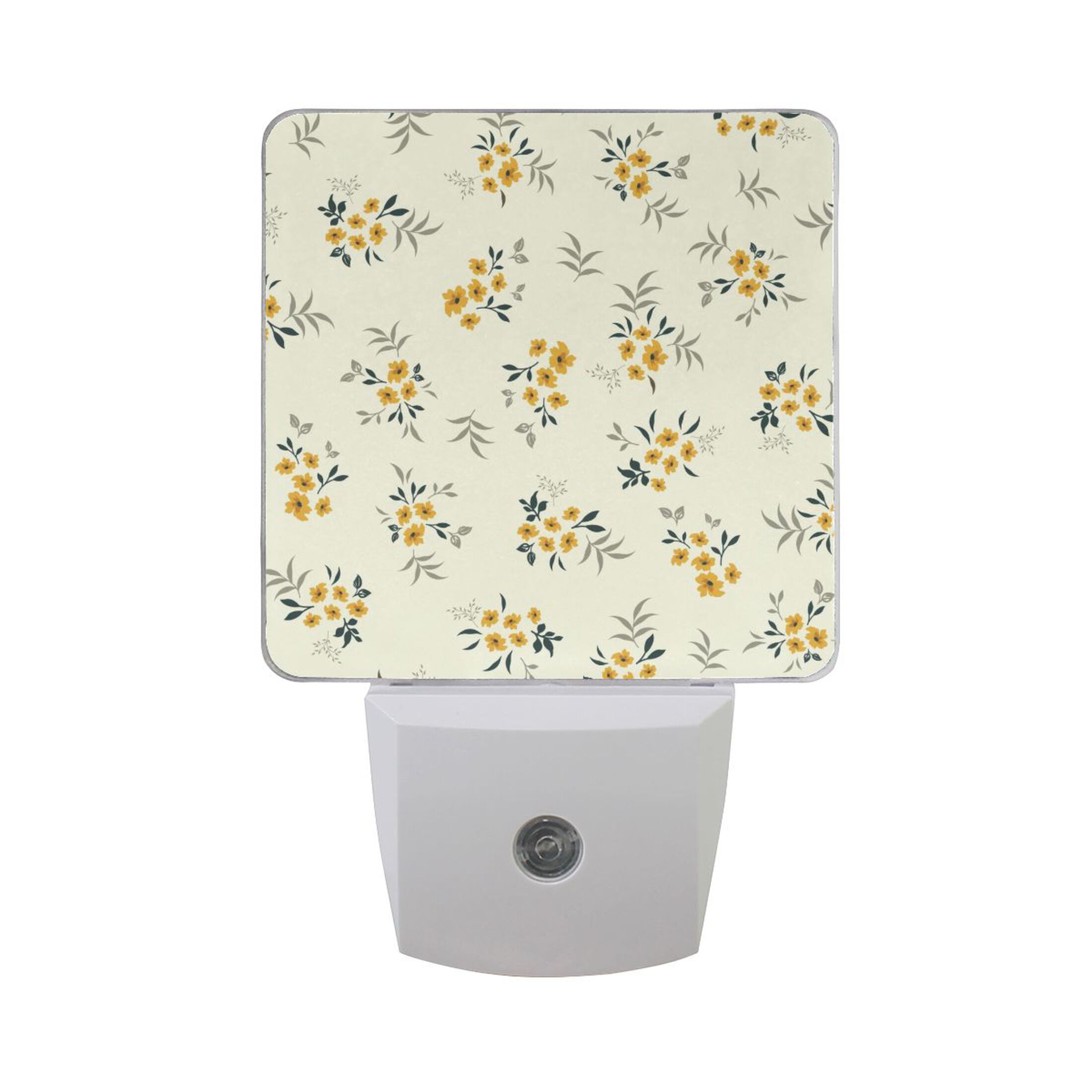 Daisy Flowers Floral on Yellow Night Light LED Dusk to Dawn Auto Sensor ...