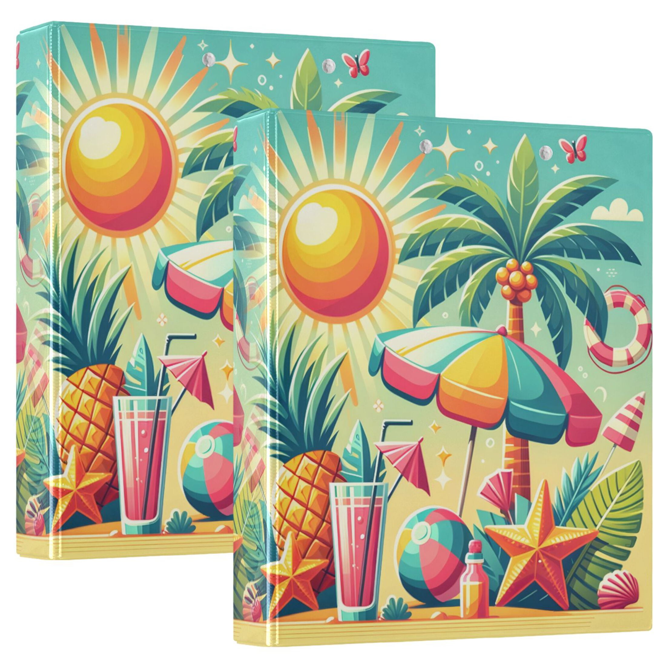 Daisy Flowers Hardcover 3 Ring Binder 1.5 inch Round Rings with ...