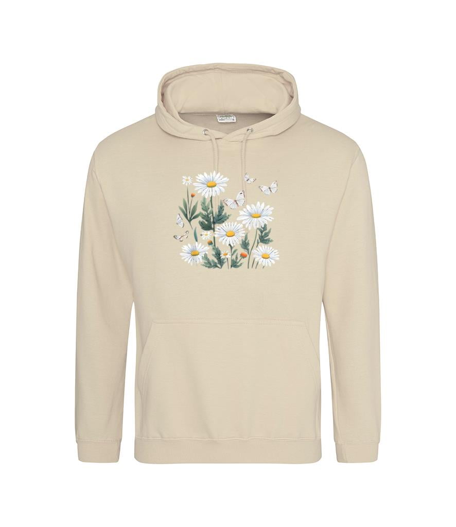 Daisy Flowers Layered on Retro Boho Bloom Hoodie Design, for men ...