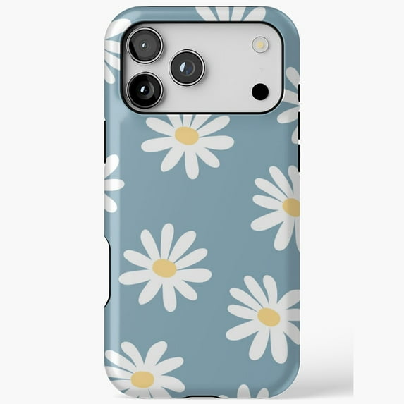 Daisy Flowers Seamless White Blue iPhone Case 11 through 17 Pro Max ...