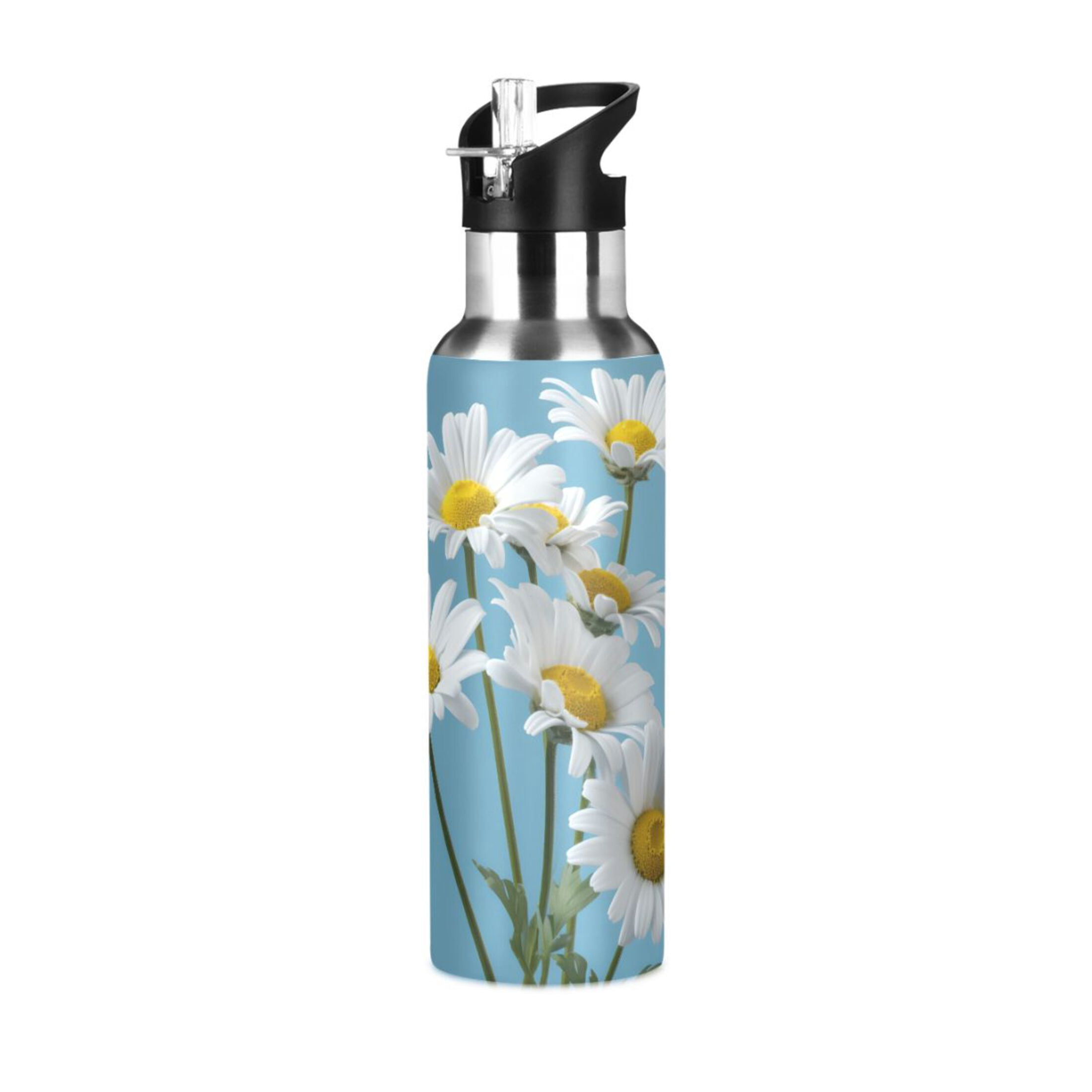 Daisy Flowers Water Bottles Insulated Thermos Kids Stainless Steel ...