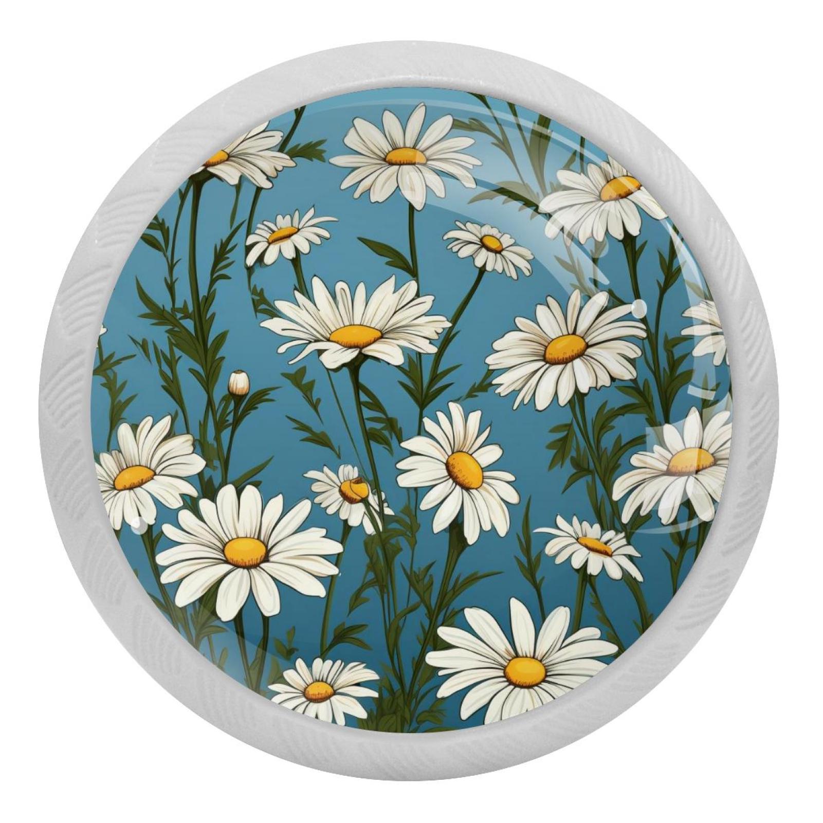 Daisy Fluorescent Drawer Pulls: Round 4-Pack of Glow-in-the-Dark Knobs ...