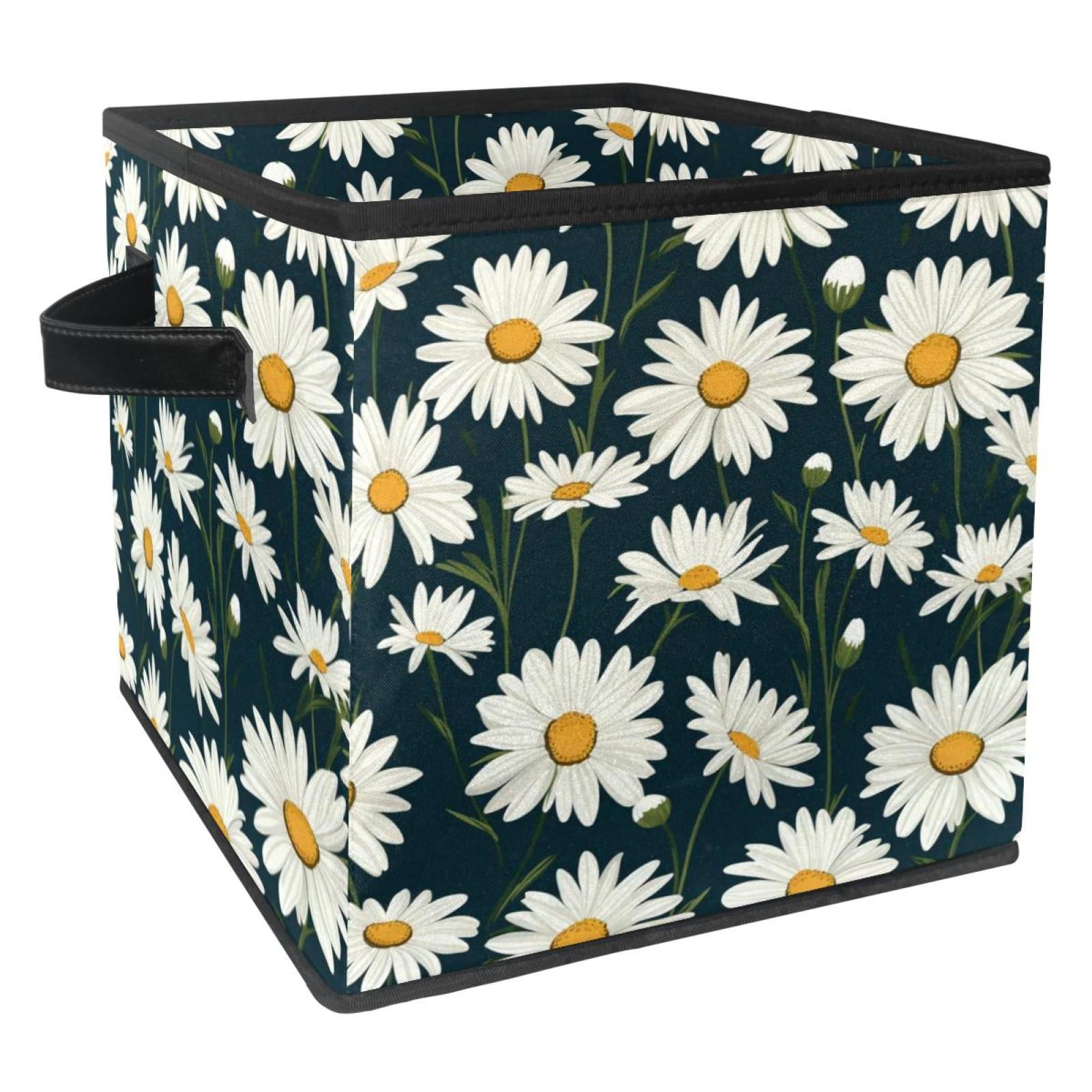 Daisy Foldable Toy Box with Handle, 10.8"x10.5"x10.6", Large Capacity ...