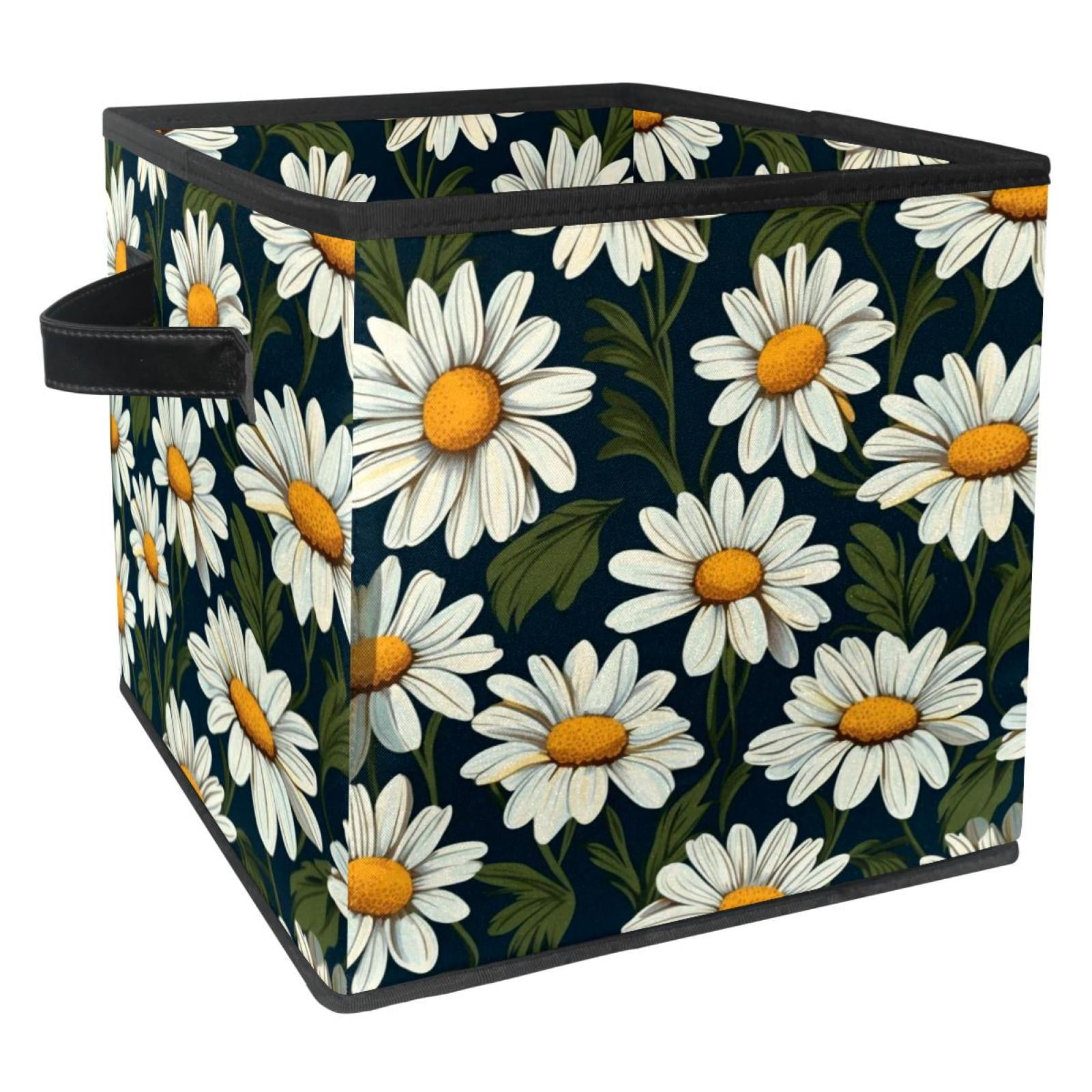 Daisy Foldable Toy Box with Handle, 10.8"x10.5"x10.6", Large Capacity ...