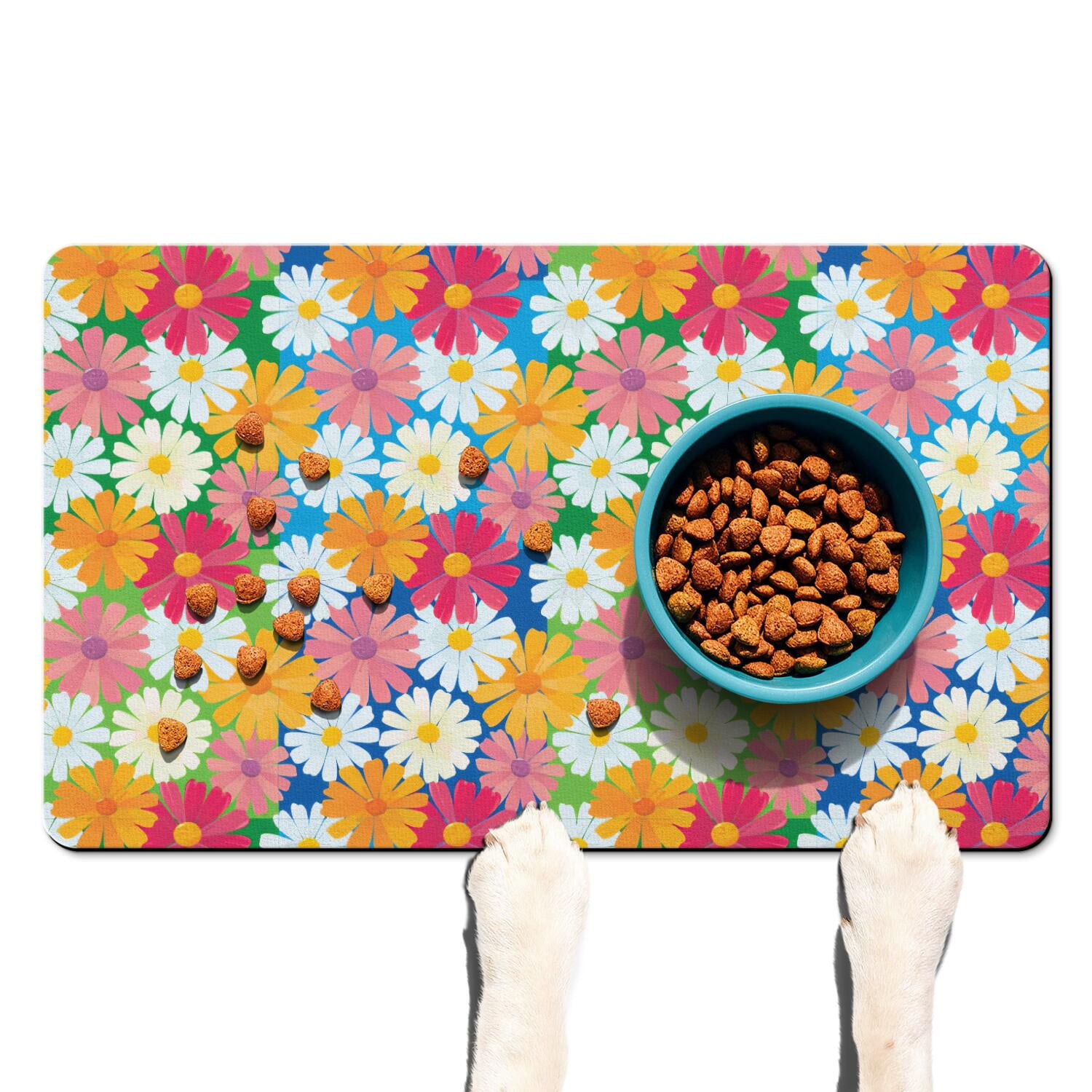 Daisy Fresh Dog Feeding Station - Spring-Summer Waterproof Mat 12x20 ...