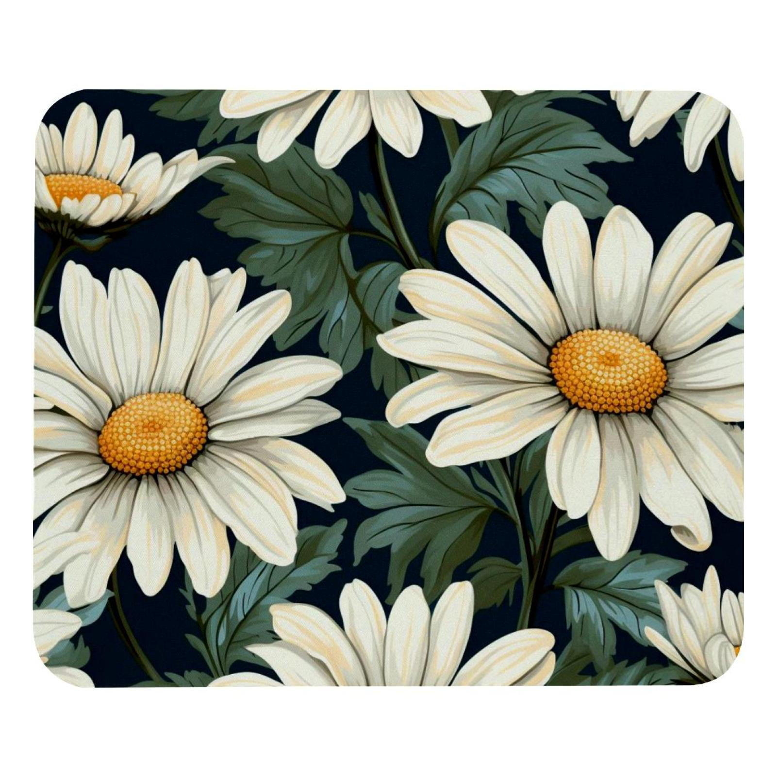 Daisy Gaming Mouse Pad Desk Mat, Square 8.3x9.8 Inch Non-Slip Rubber ...