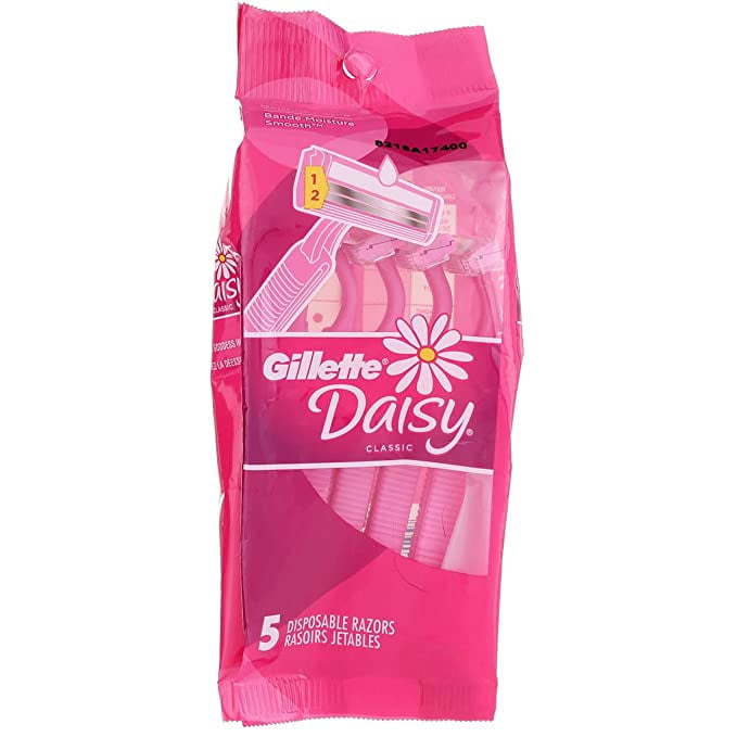 Daisy Gillette Disposable Razors for Women, 2 Bladed, 5 Count - Walmart.com